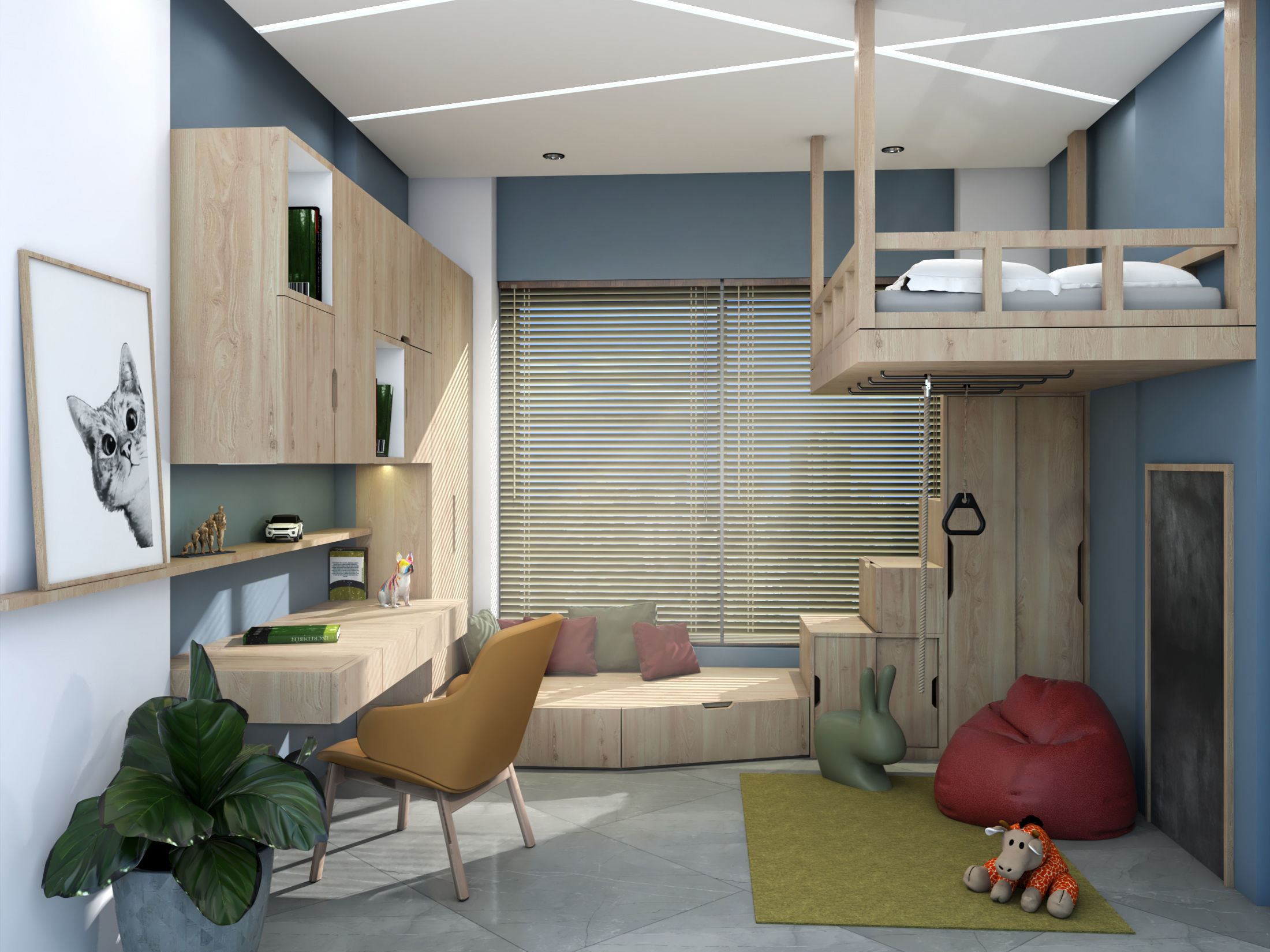 Bedroom Kids Room Children Room 3d Model Interior Design 3D model ...