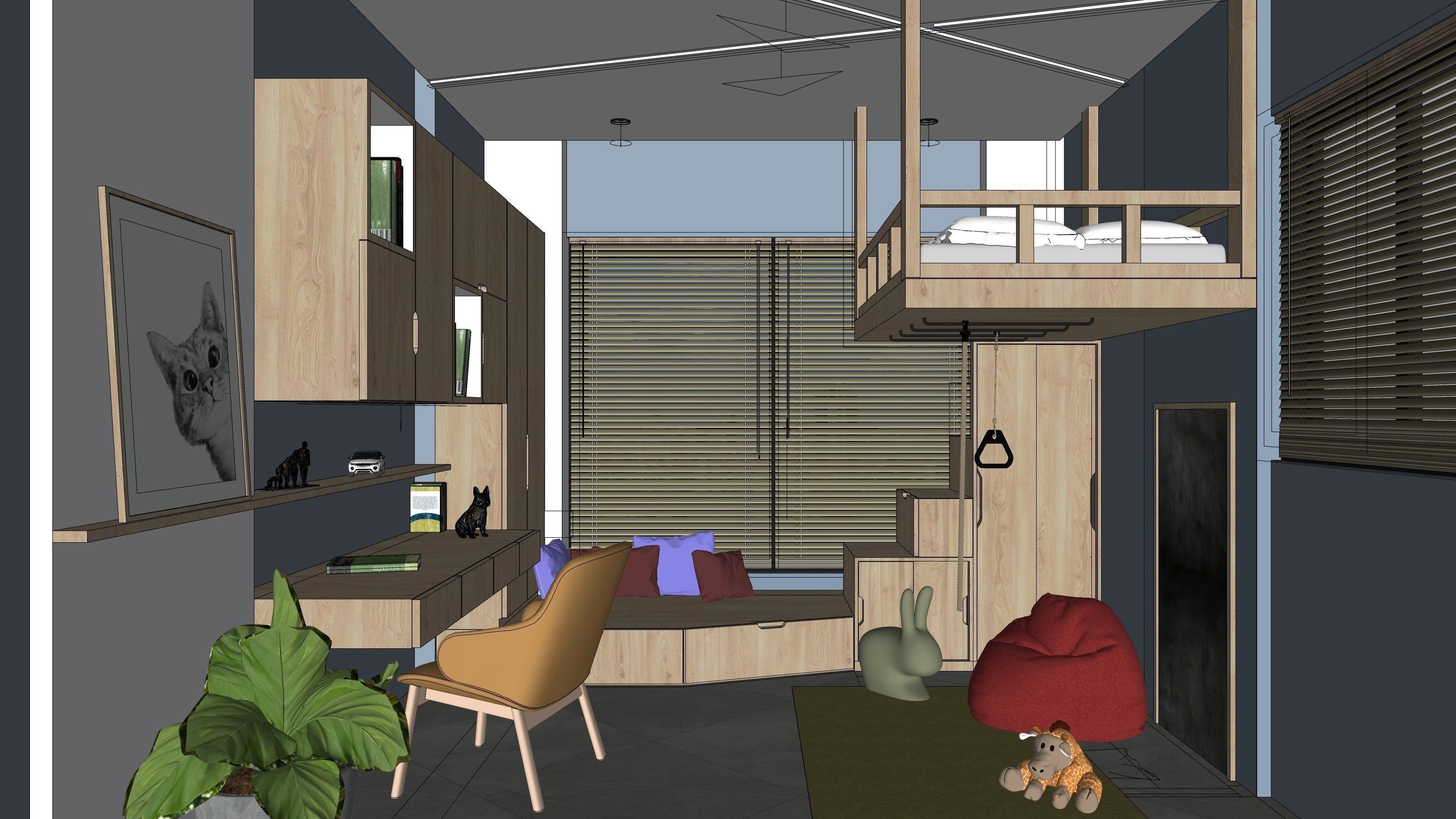 Bedroom Kids Room Children Room 3d Model Interior Design 3D model ...