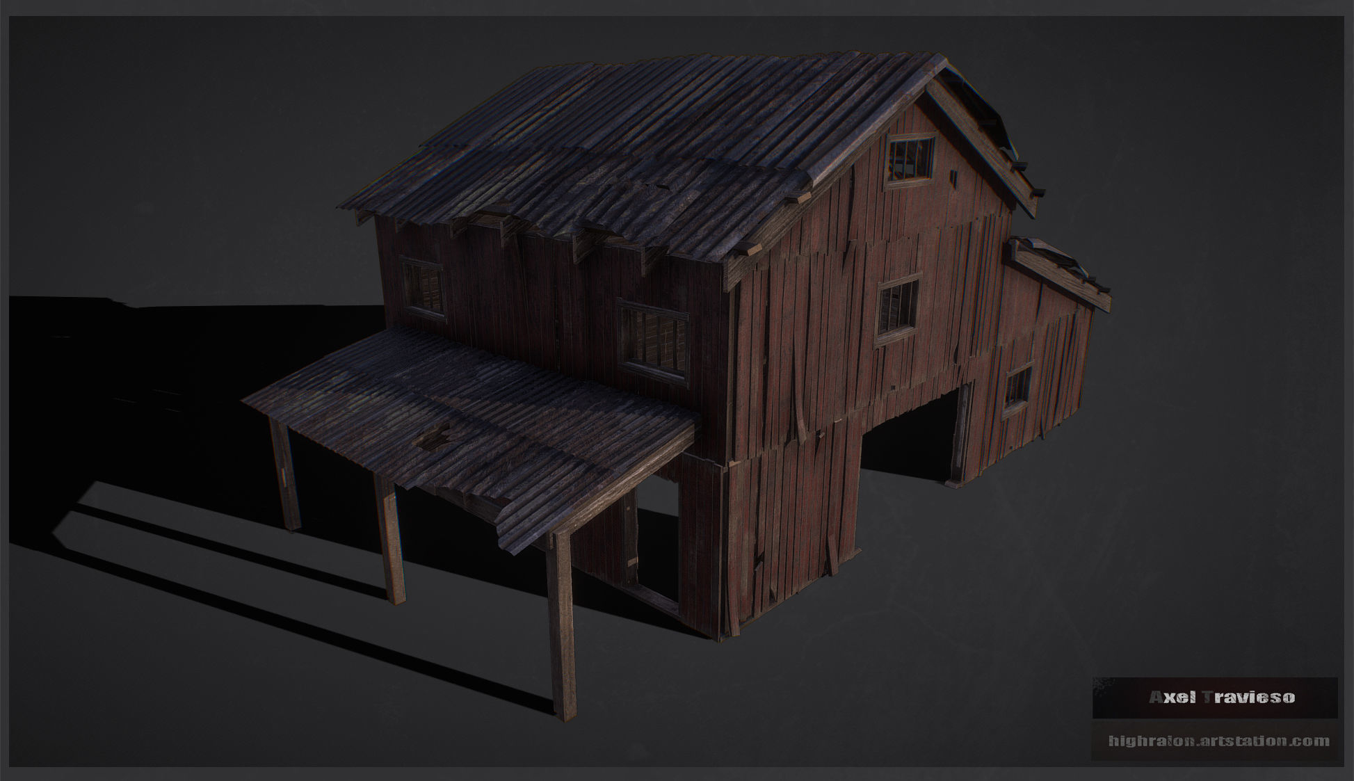 3D model House barn Modular VR / AR / low-poly | CGTrader