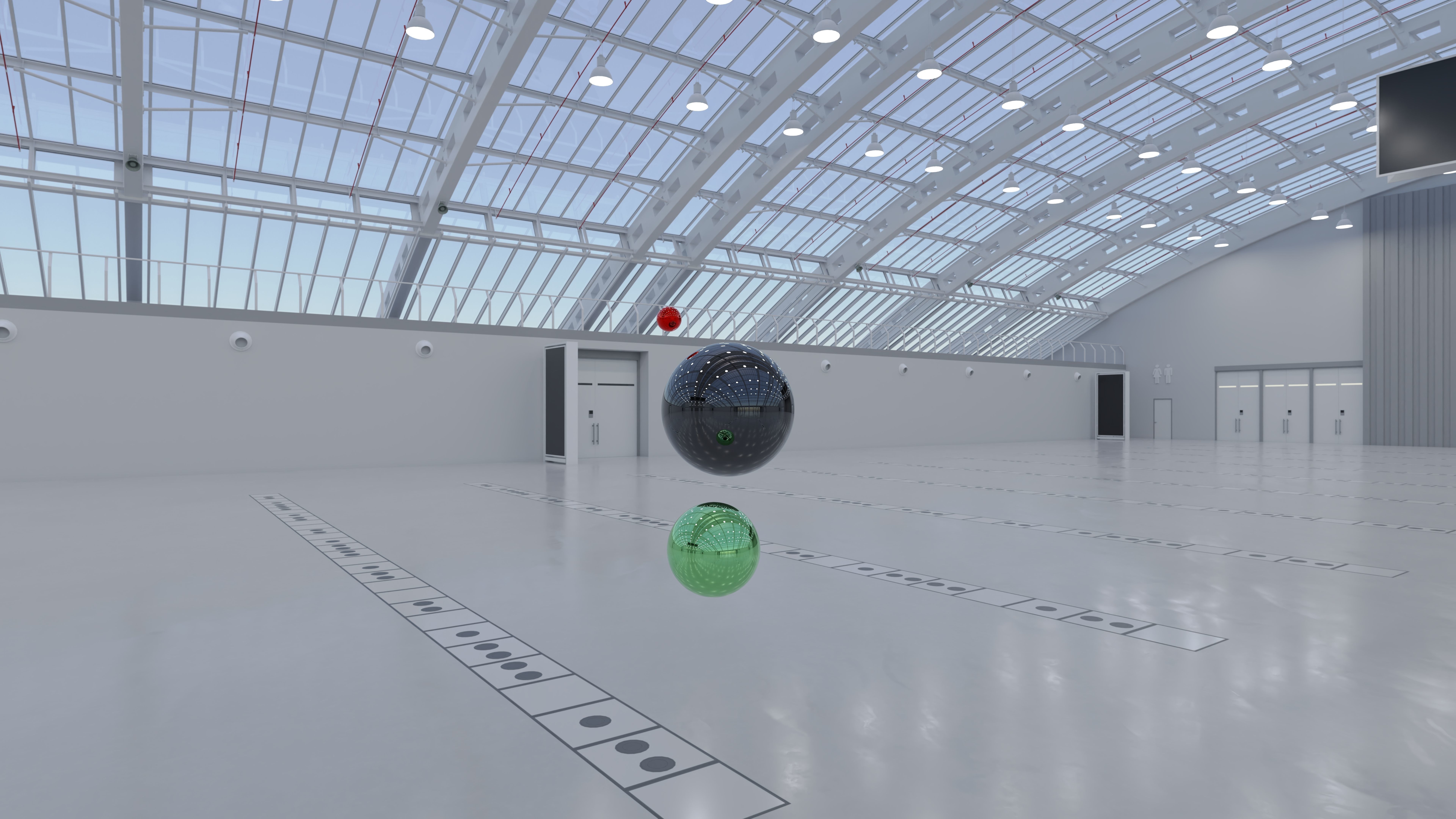 Texture HDRI - Exhibition Hall Interior 3 - 16384x8192 VR / AR / low ...