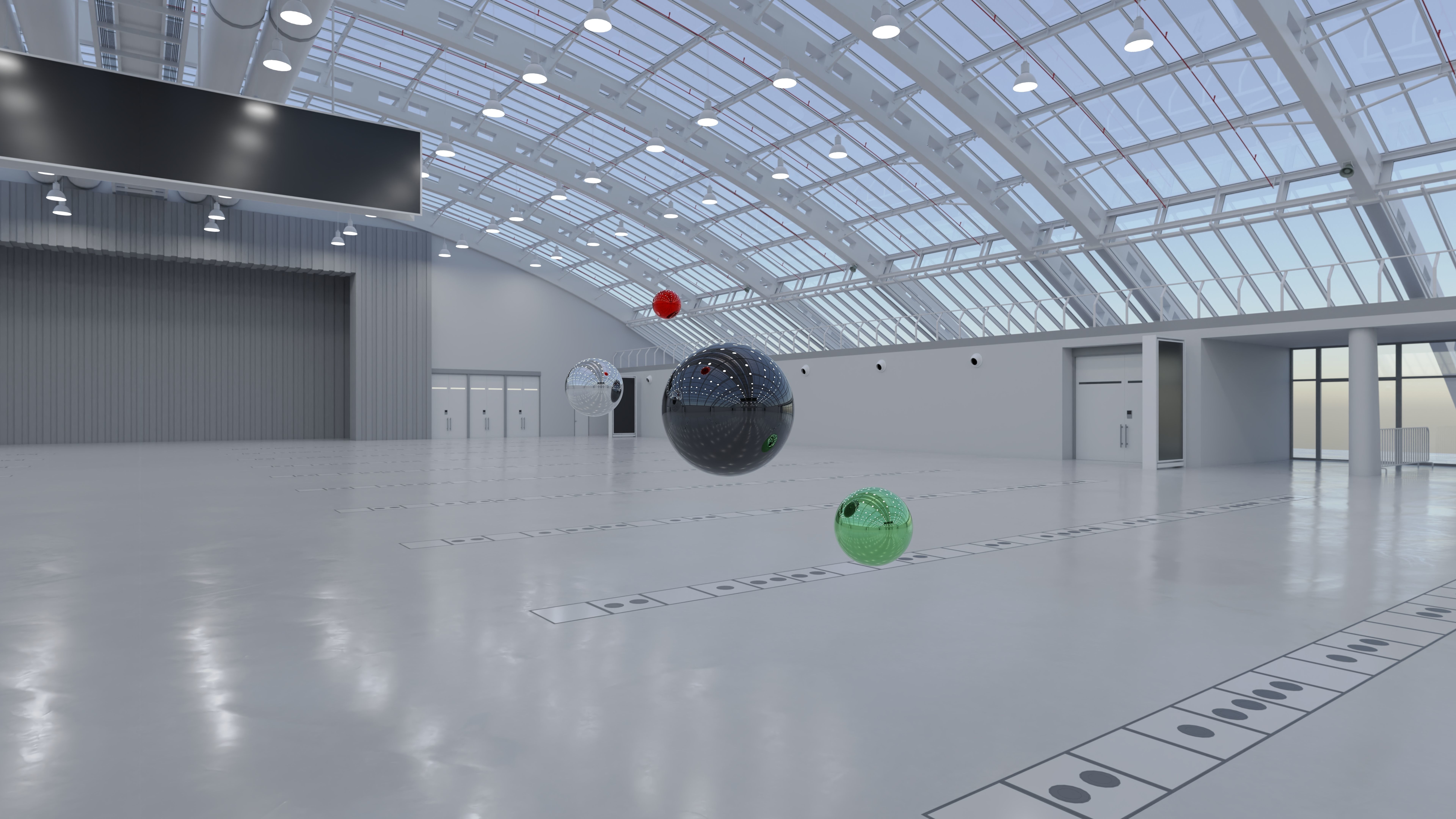 Texture HDRI - Exhibition Hall Interior 3 - 16384x8192 VR / AR / low ...