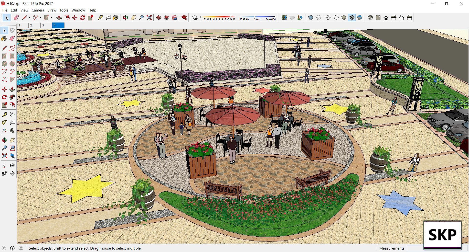 Sketchup Landscape Park H10 free 3D model | CGTrader
