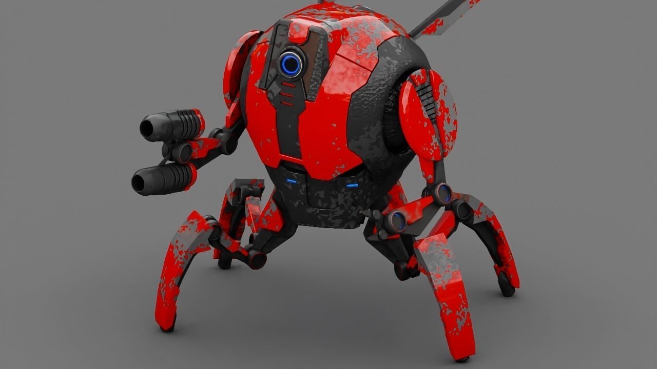 BUG DROID rigged character 3D model rigged | CGTrader
