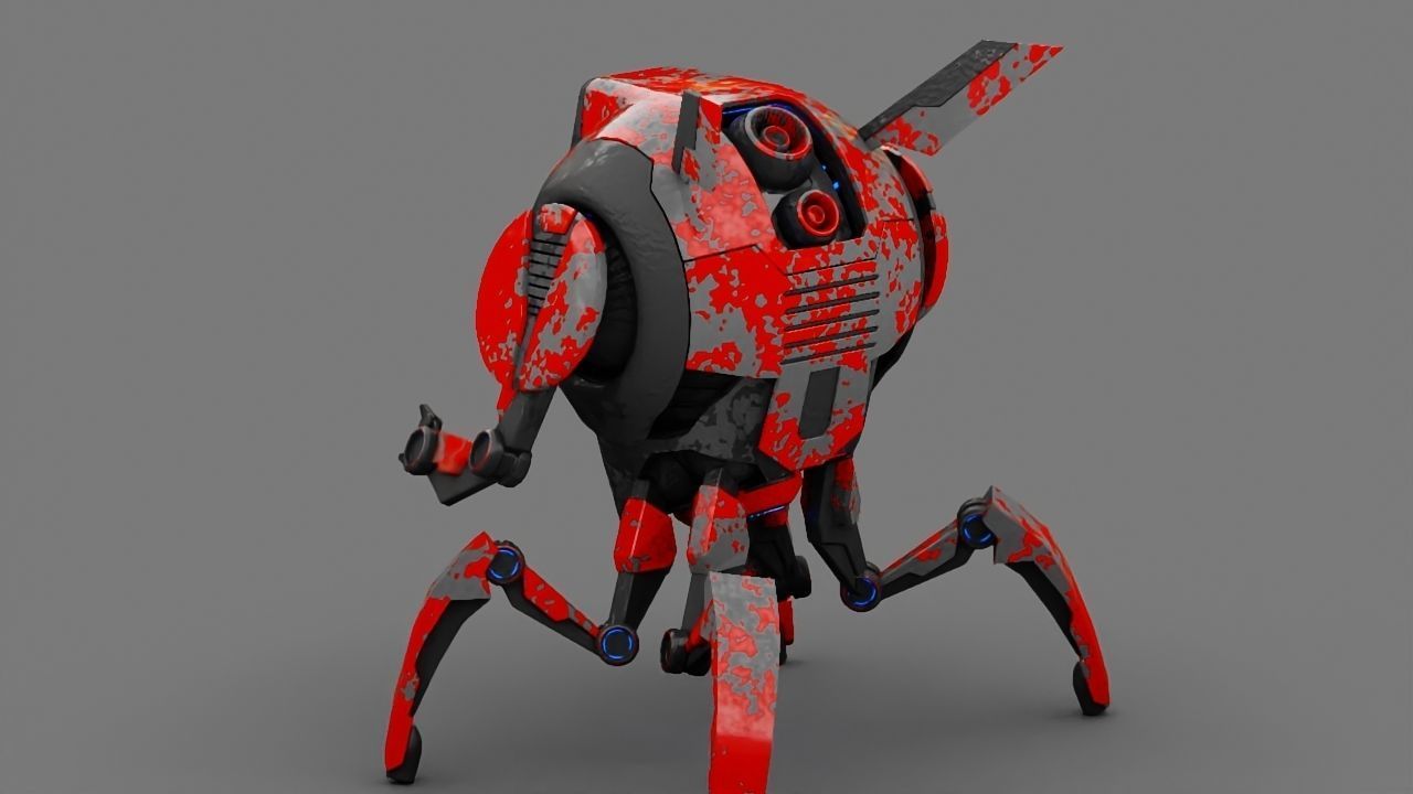 BUG DROID rigged character 3D model rigged | CGTrader
