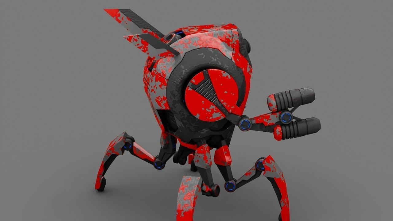 BUG DROID rigged character 3D model rigged | CGTrader