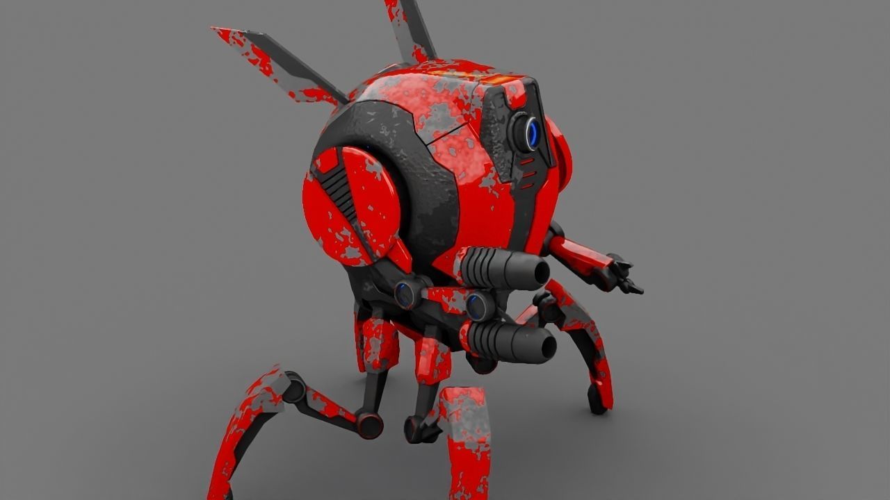 BUG DROID rigged character 3D model rigged | CGTrader
