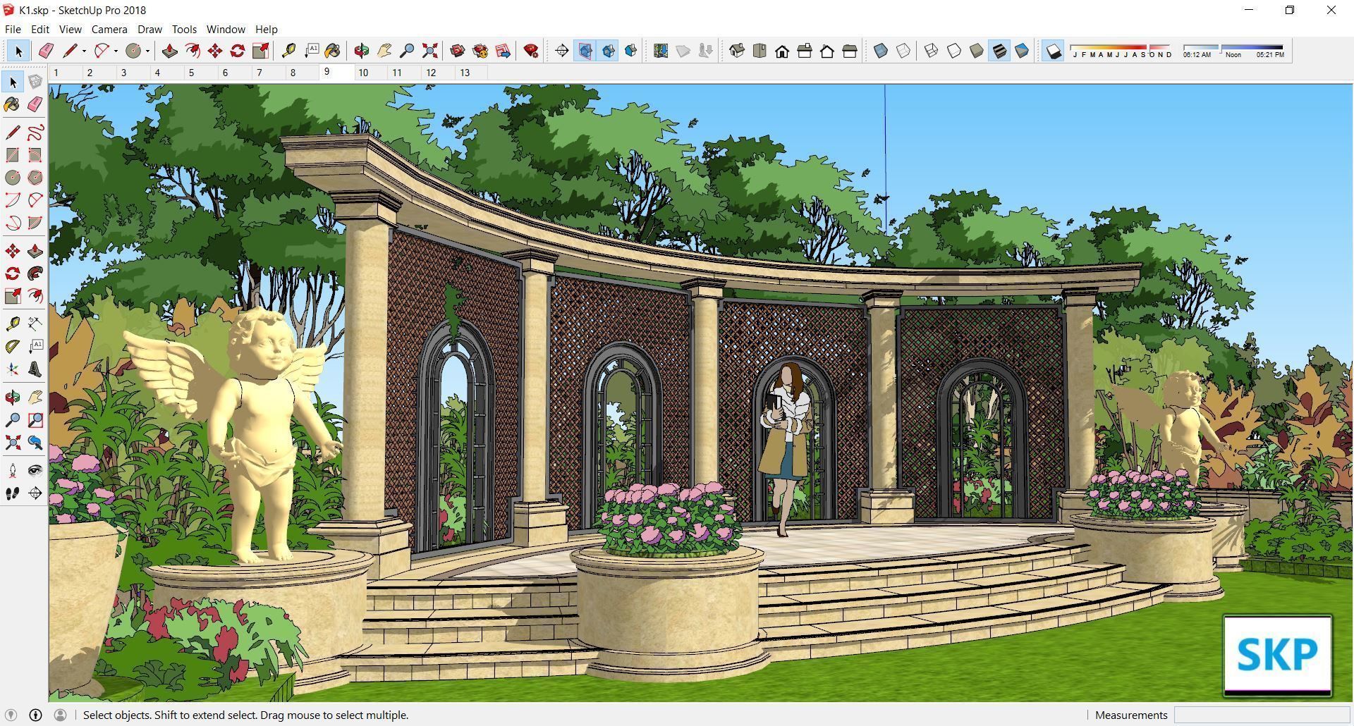 Sketchup Landscape Park K1 3D model | CGTrader
