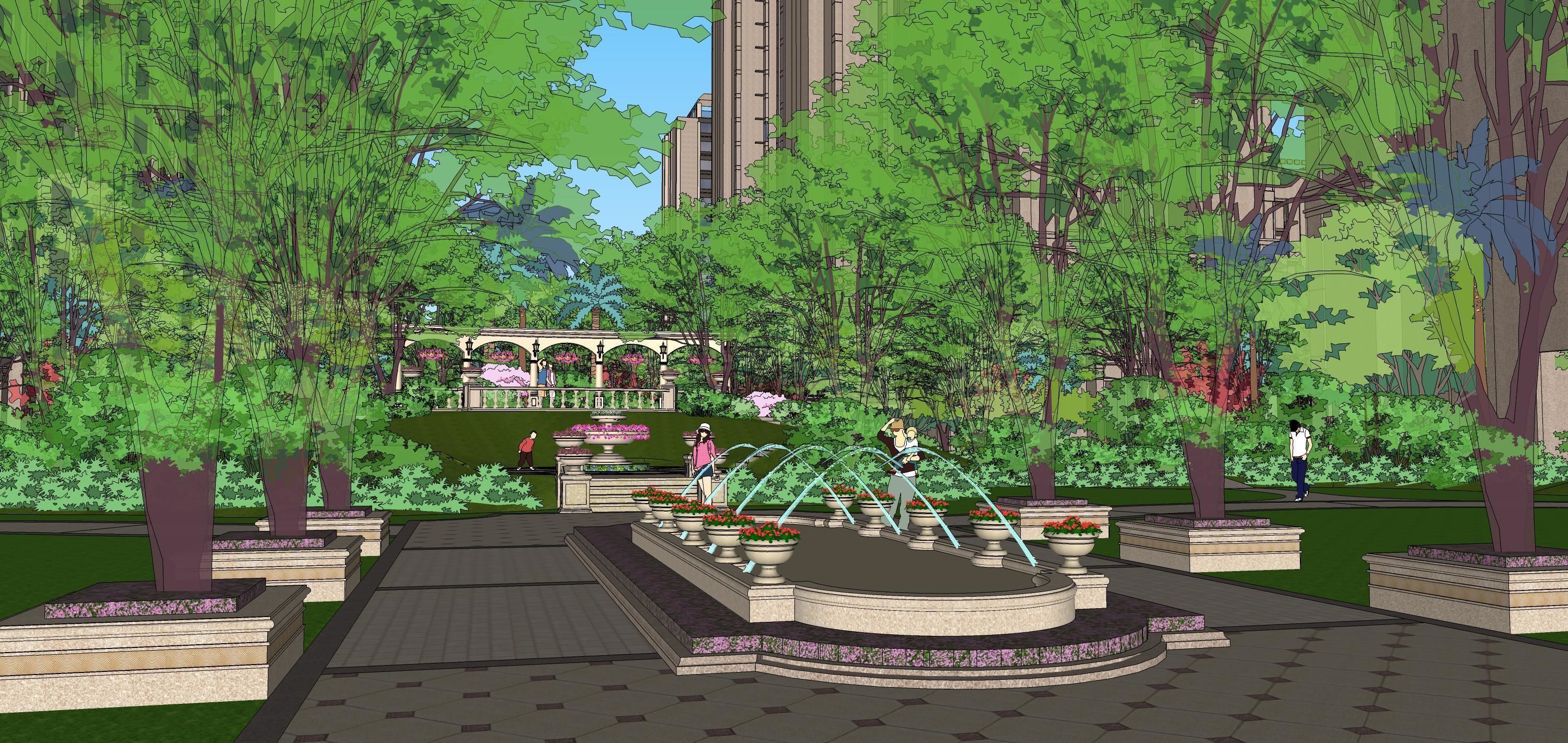 Sketchup Landscape Park T1 free 3D model | CGTrader