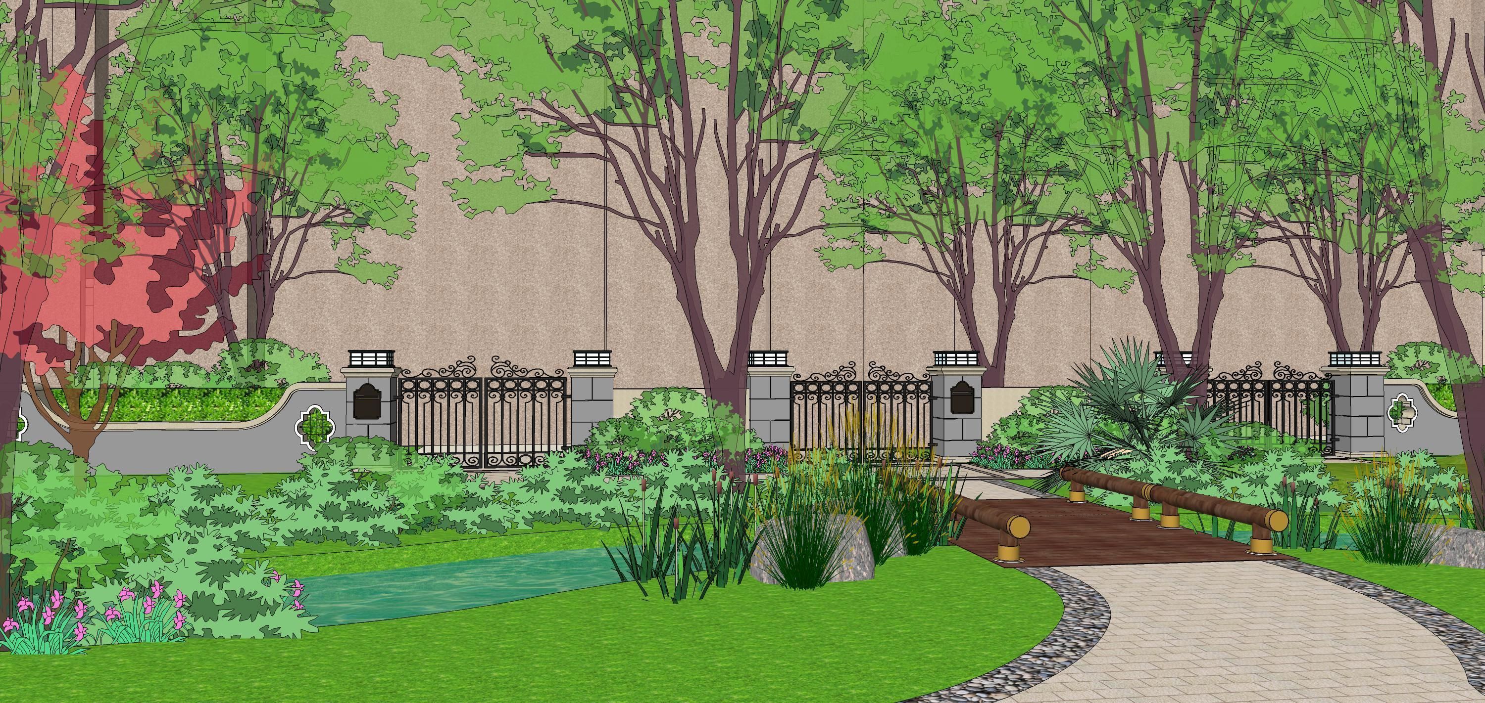 Sketchup Landscape Park T1 free 3D model | CGTrader