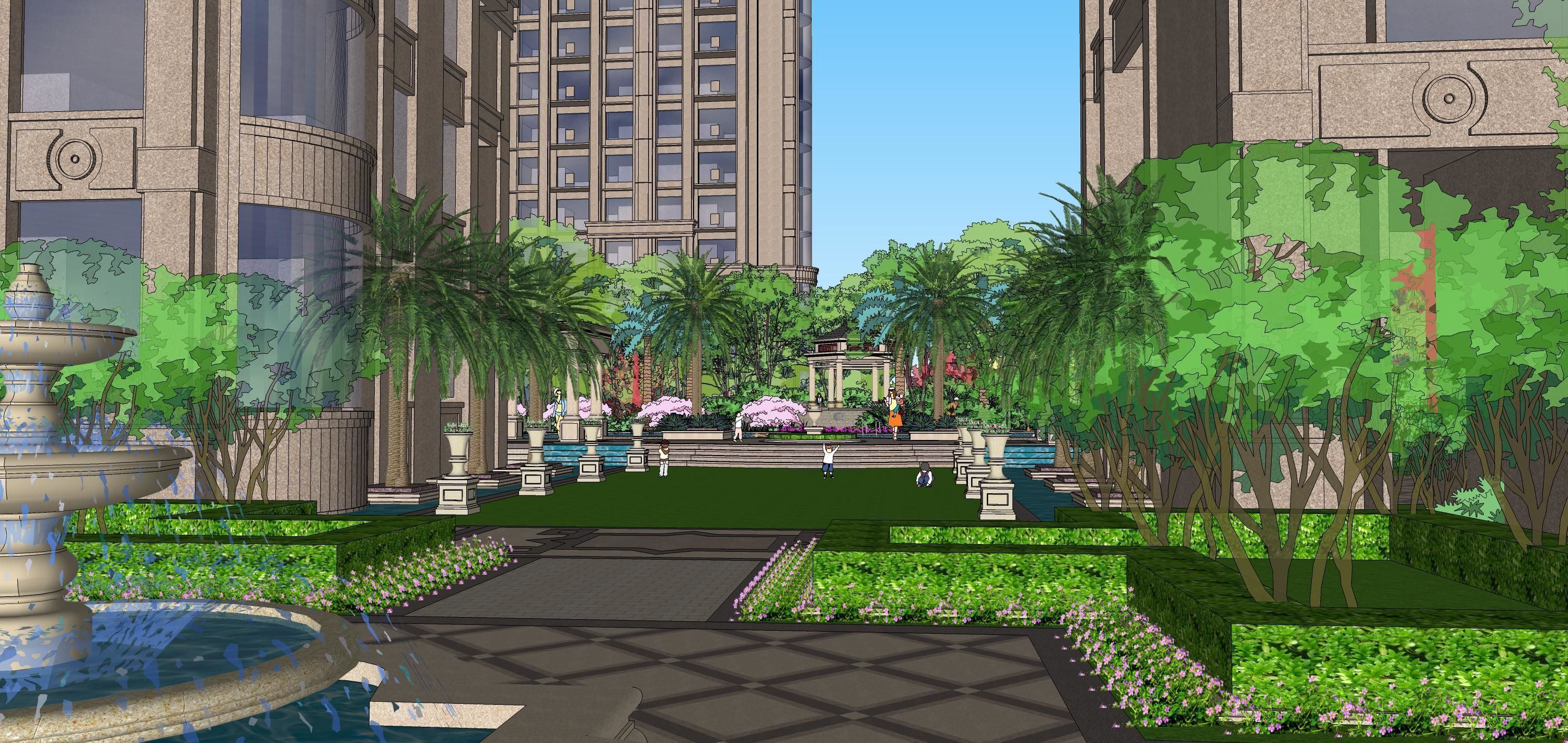 Sketchup Landscape Park T1 free 3D model | CGTrader