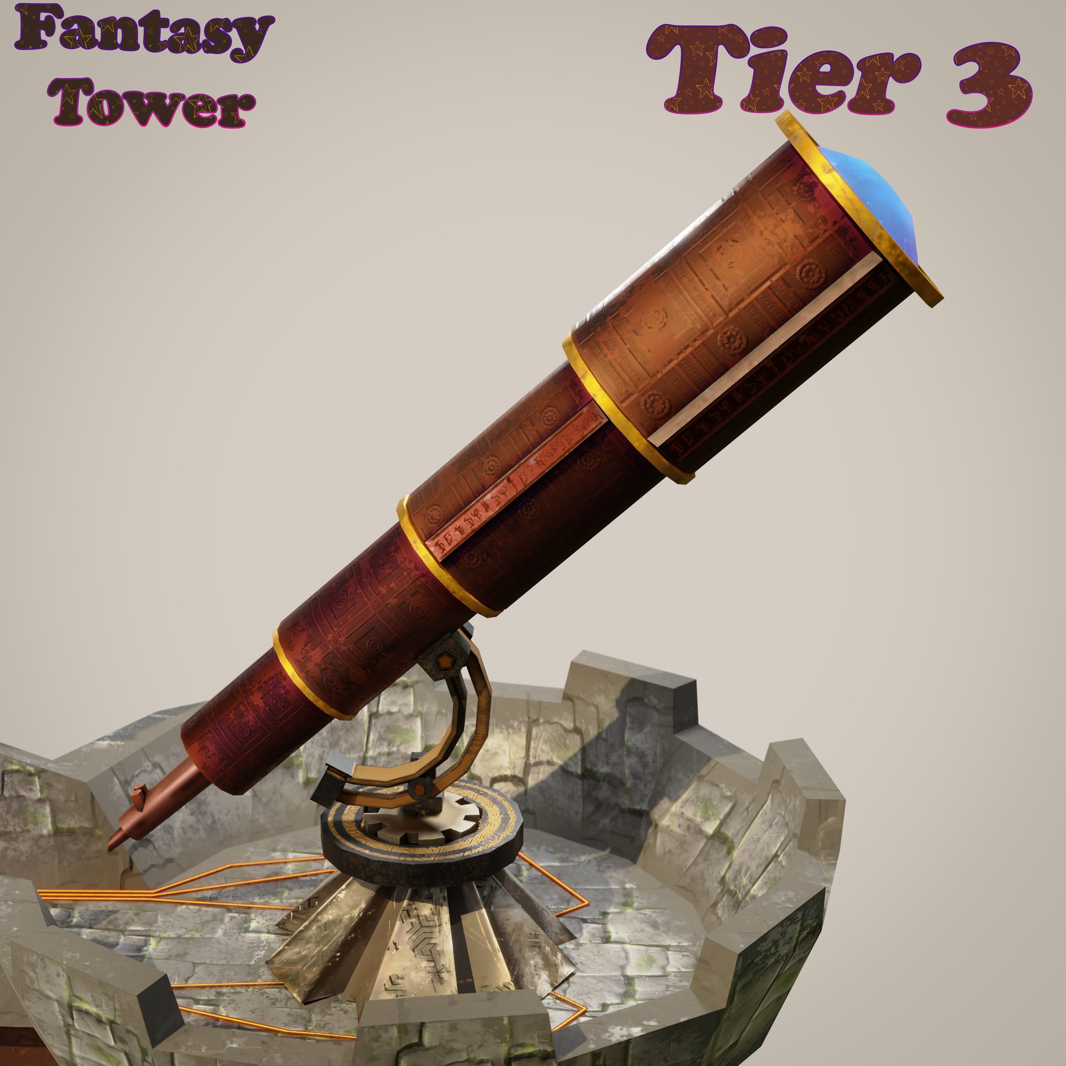 3D model Low-poly Fantasy Towers VR / AR / low-poly | CGTrader