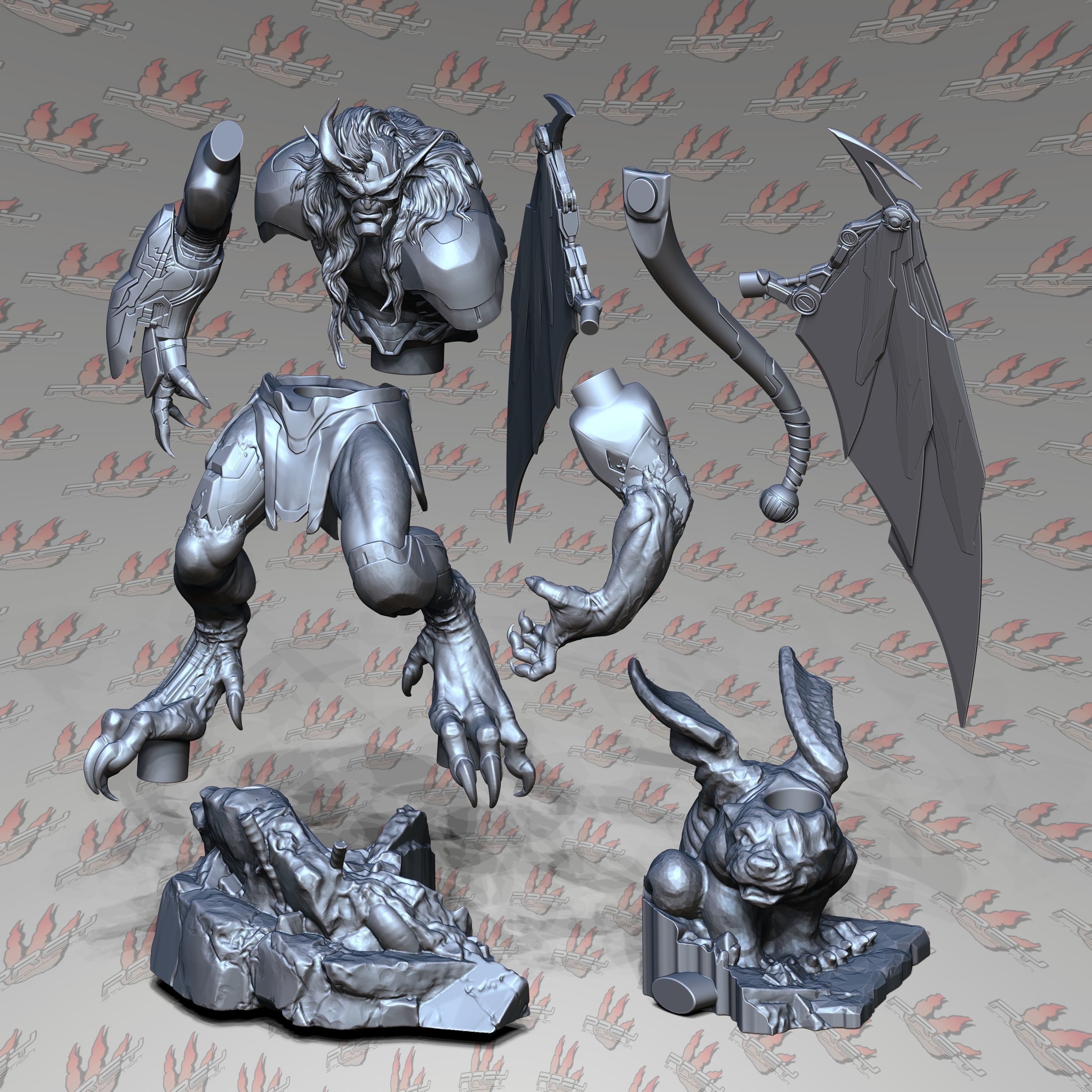 Gargoyle 12 1-24 Scale 3D model 3D printable | CGTrader