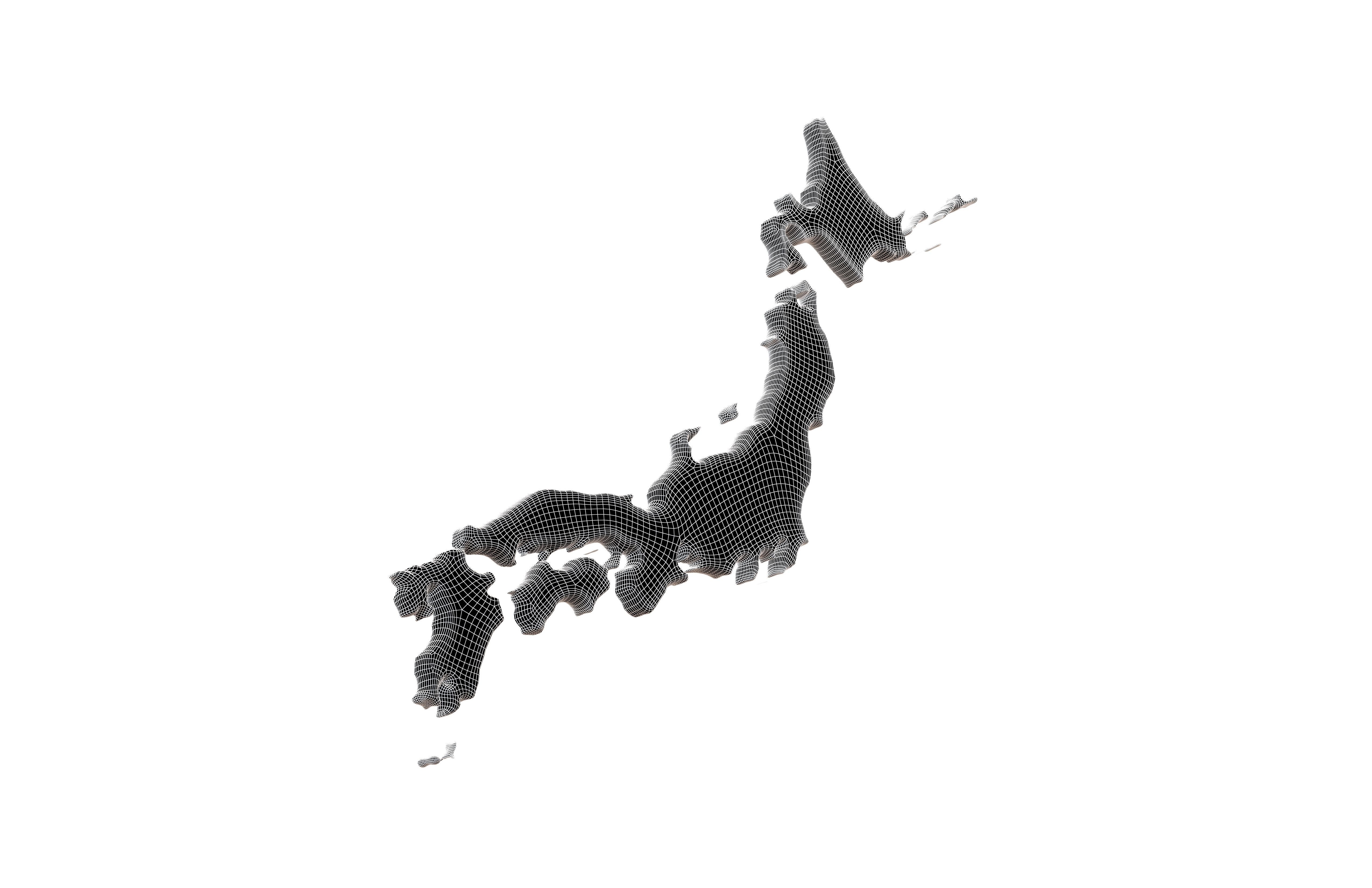 3D model Japan Map v1 001 VR / AR / low-poly | CGTrader