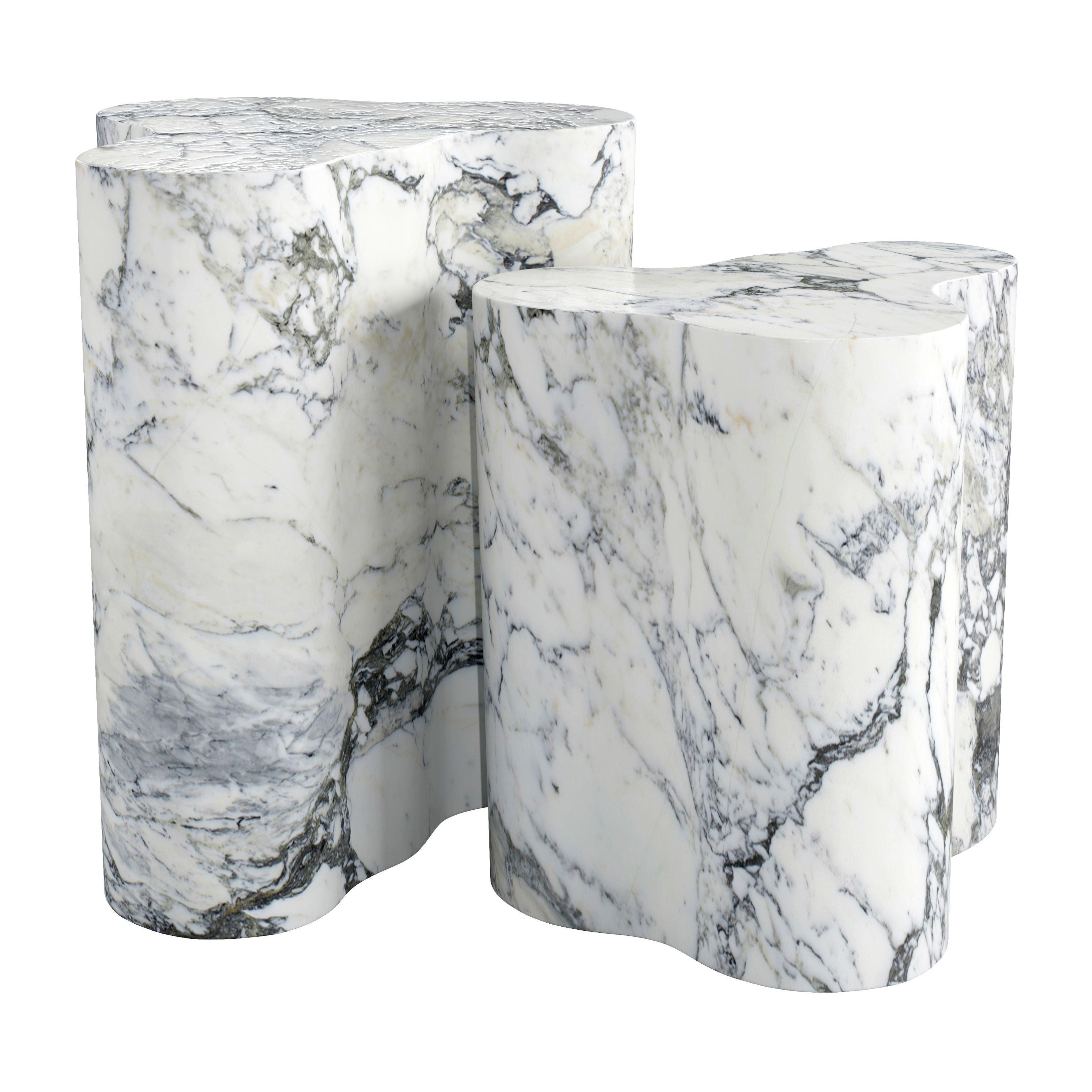 Candelabra home slab marble side tables 3D model | CGTrader