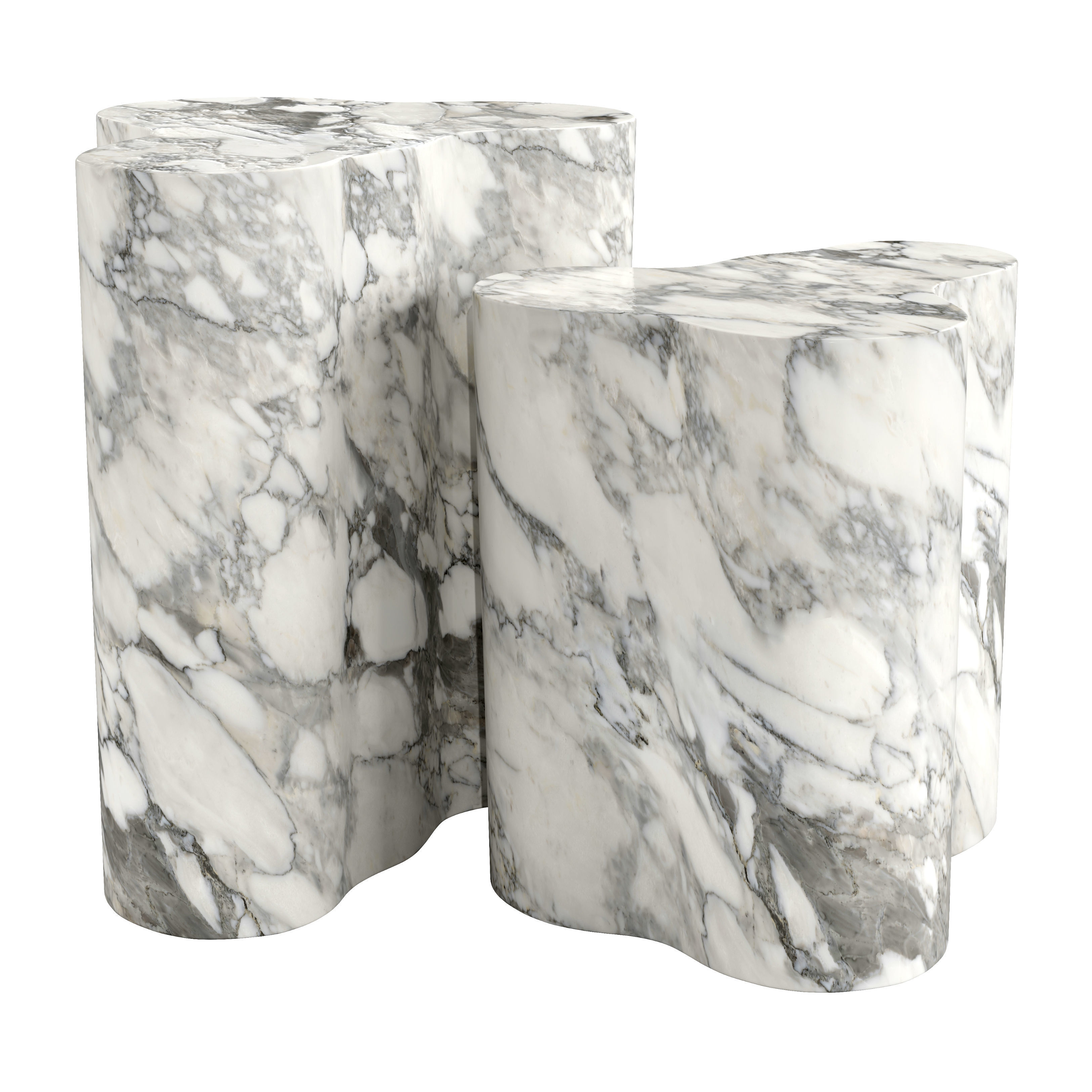 Candelabra home slab marble side tables 3D model | CGTrader