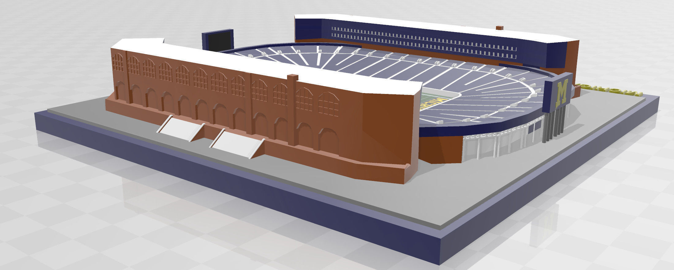 Michigan Wolverines - Michigan Stadium 3D model 3D printable | CGTrader