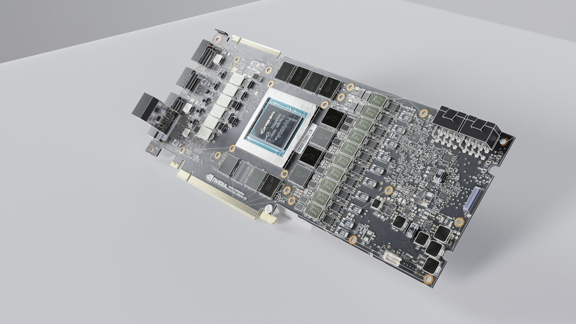 NVIDIA GeForce RTX 2080 graphics card GPU - no heatsink 3D model | CGTrader