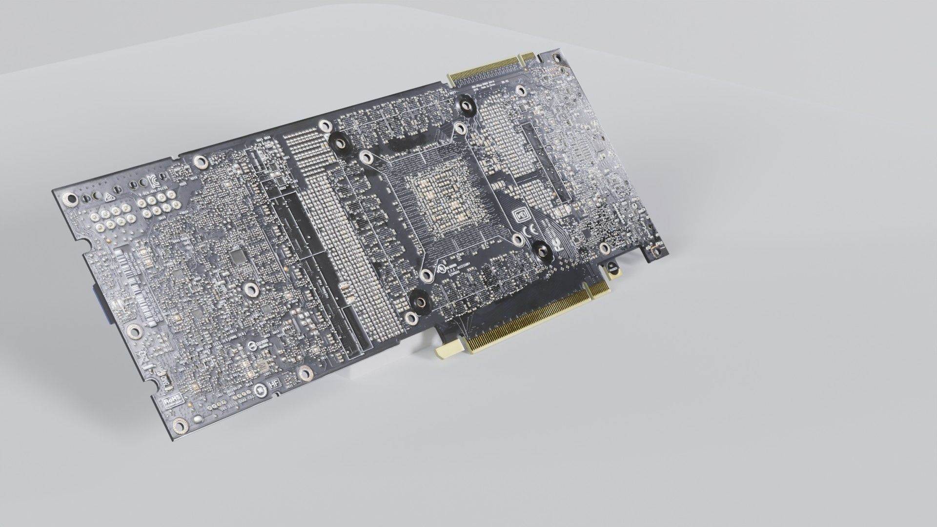 NVIDIA GeForce RTX 2080 graphics card GPU - no heatsink 3D model | CGTrader