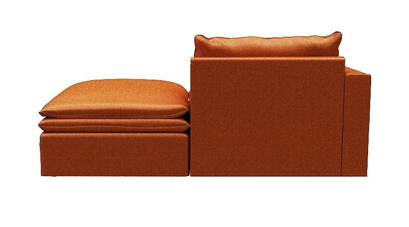 3D model sofa without backrest and side arnrest VR / AR / low-poly ...