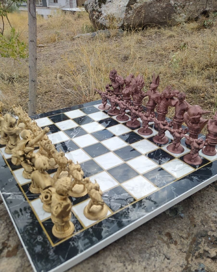 Anime Characters Chess Set- Popular Anime Characters Chess Set 3D model ...