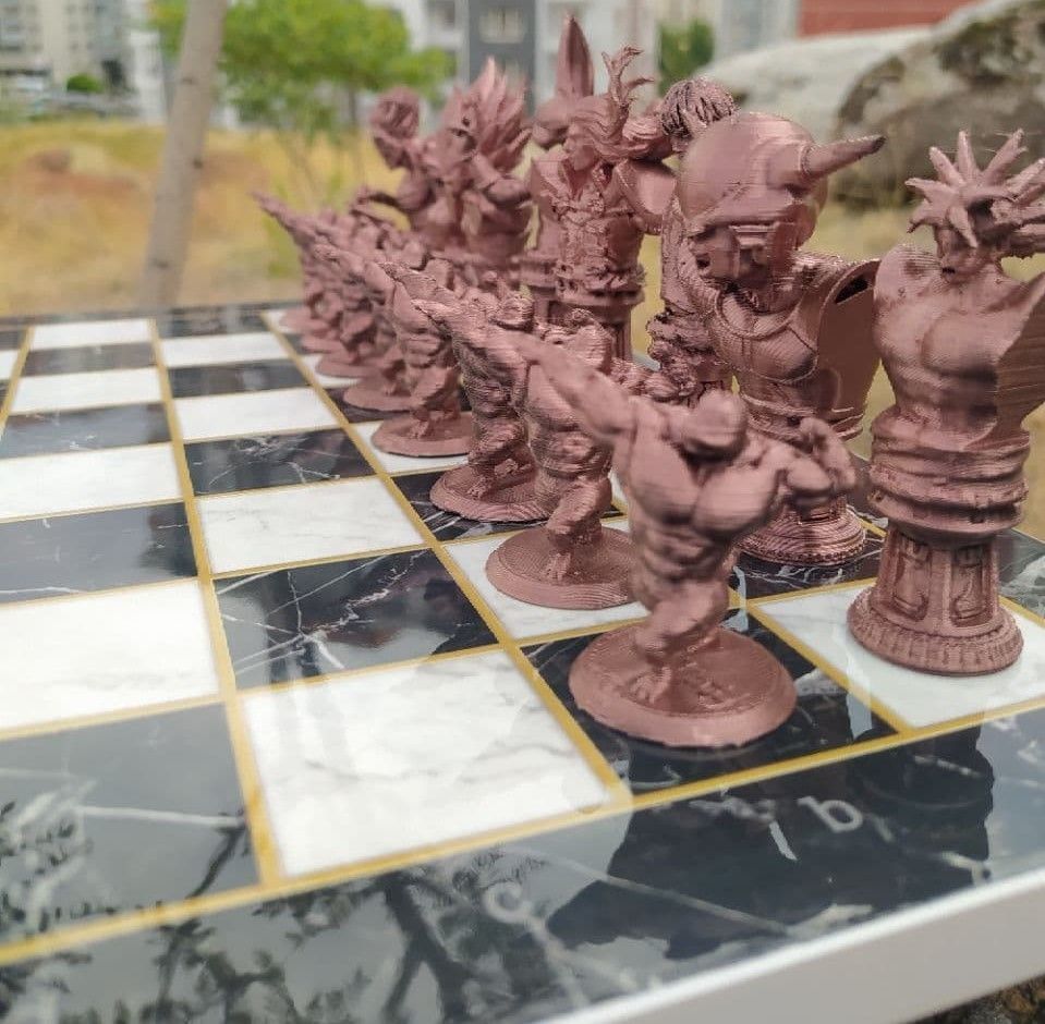 Anime Characters Chess Set- Popular Anime Characters Chess Set 3D model ...