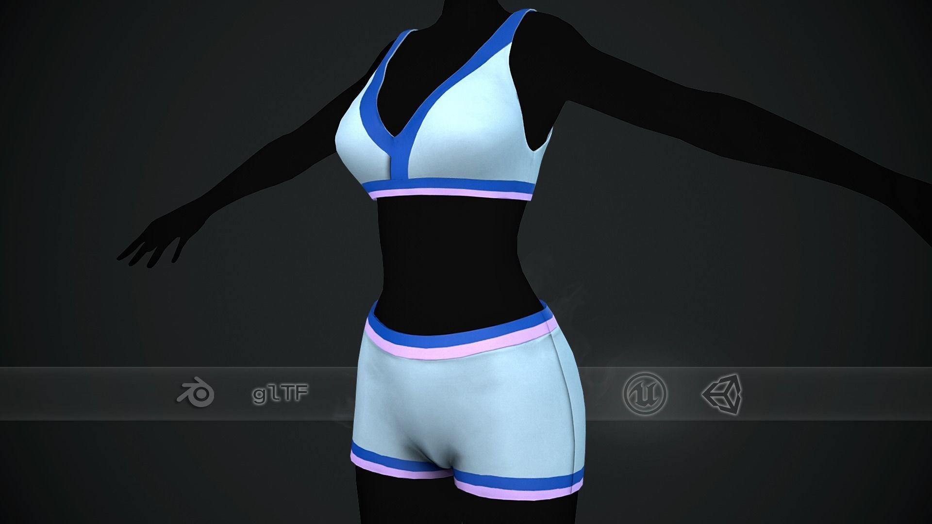 3D model Female Bra and Underwear VR / AR / low-poly | CGTrader