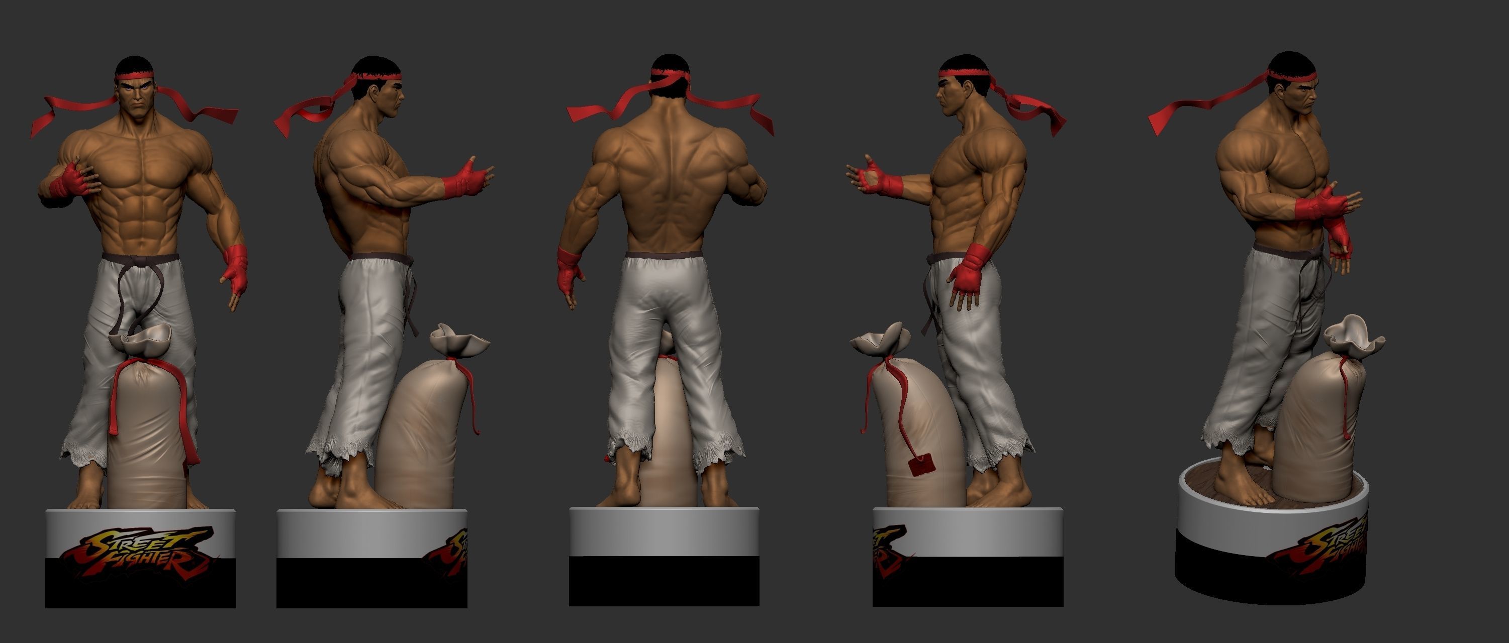 street fighter ryu ready for 3d print 3D model 3D printable | CGTrader