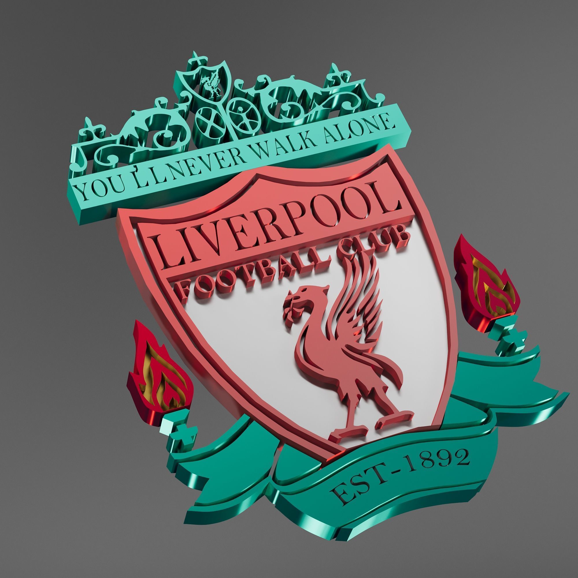 fc LIVERPOOL football club 3D model 3D printable | CGTrader