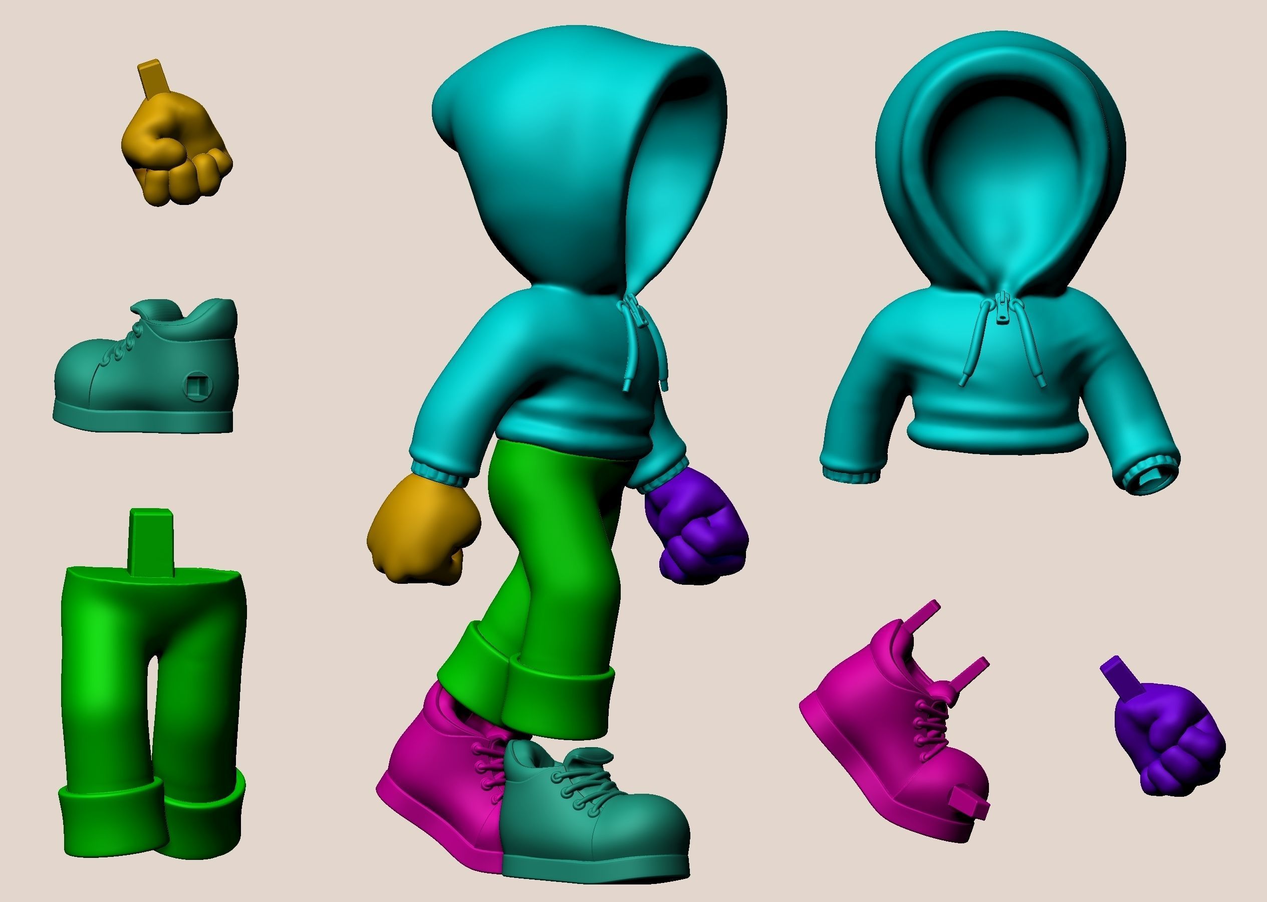 Invisible Man - Cartoon 3D model 3D printable | CGTrader