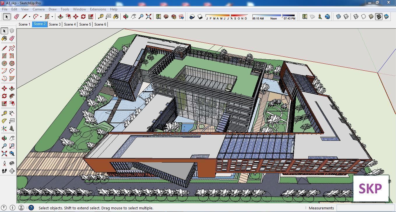 Sketchup Office building AA1 3D model | CGTrader