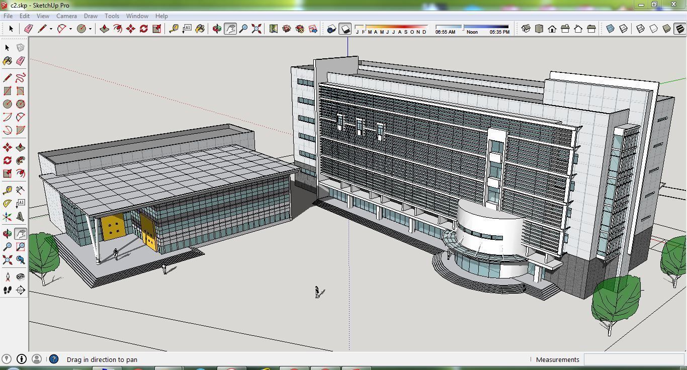 Sketchup Office building C2 free 3D model | CGTrader