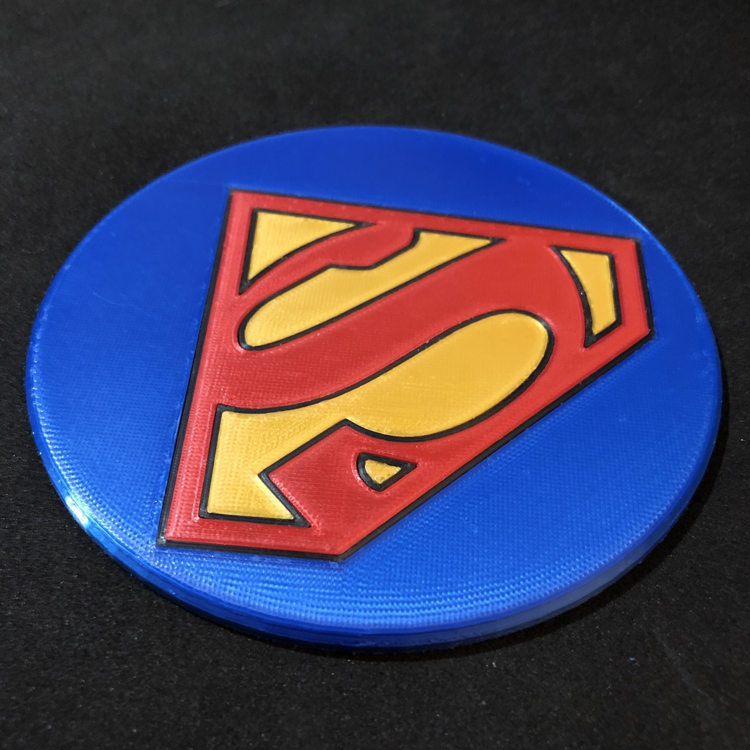 Superman Emblem Coaster 3D model 3D printable | CGTrader