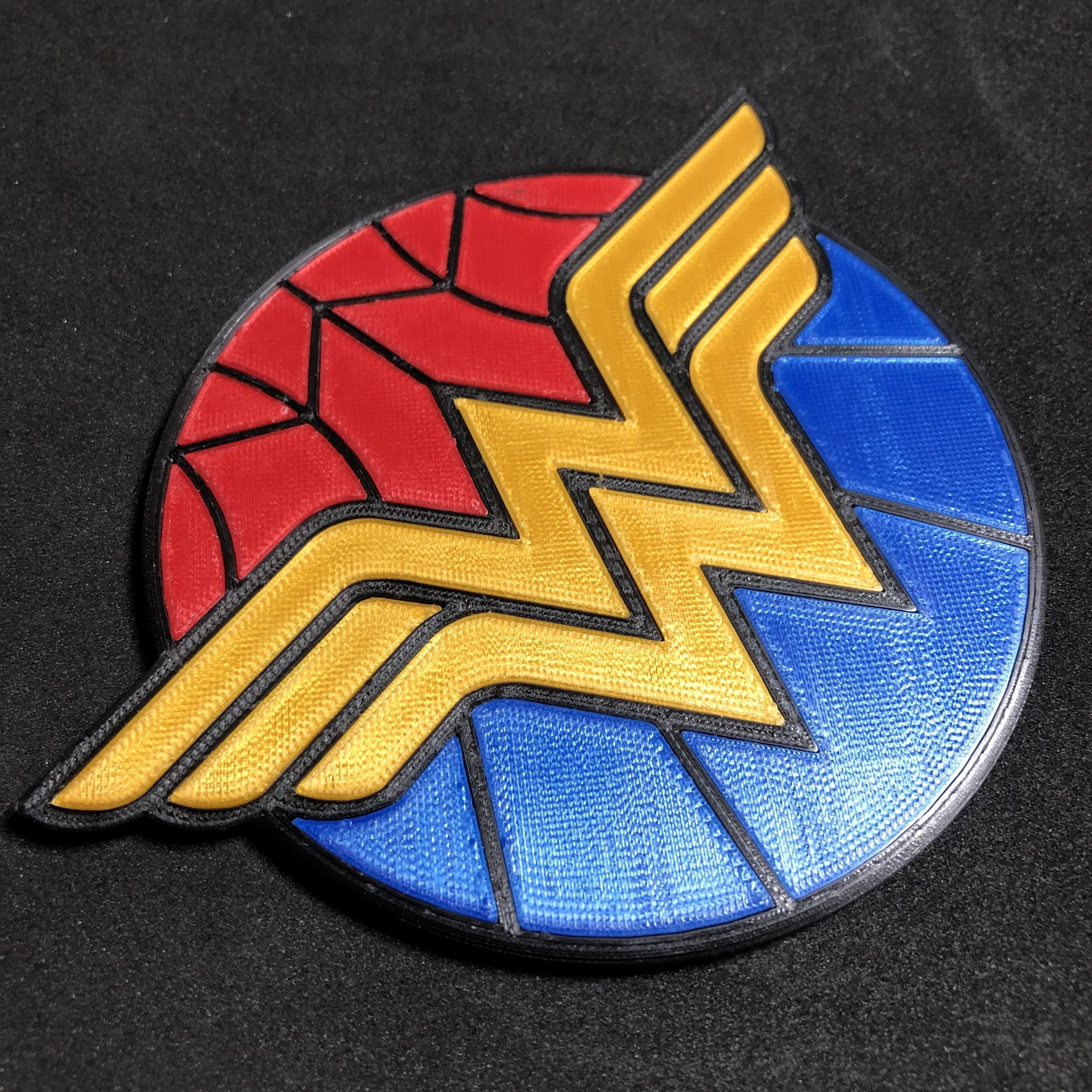 Wonder Woman Emblem Coaster 3D model 3D printable | CGTrader