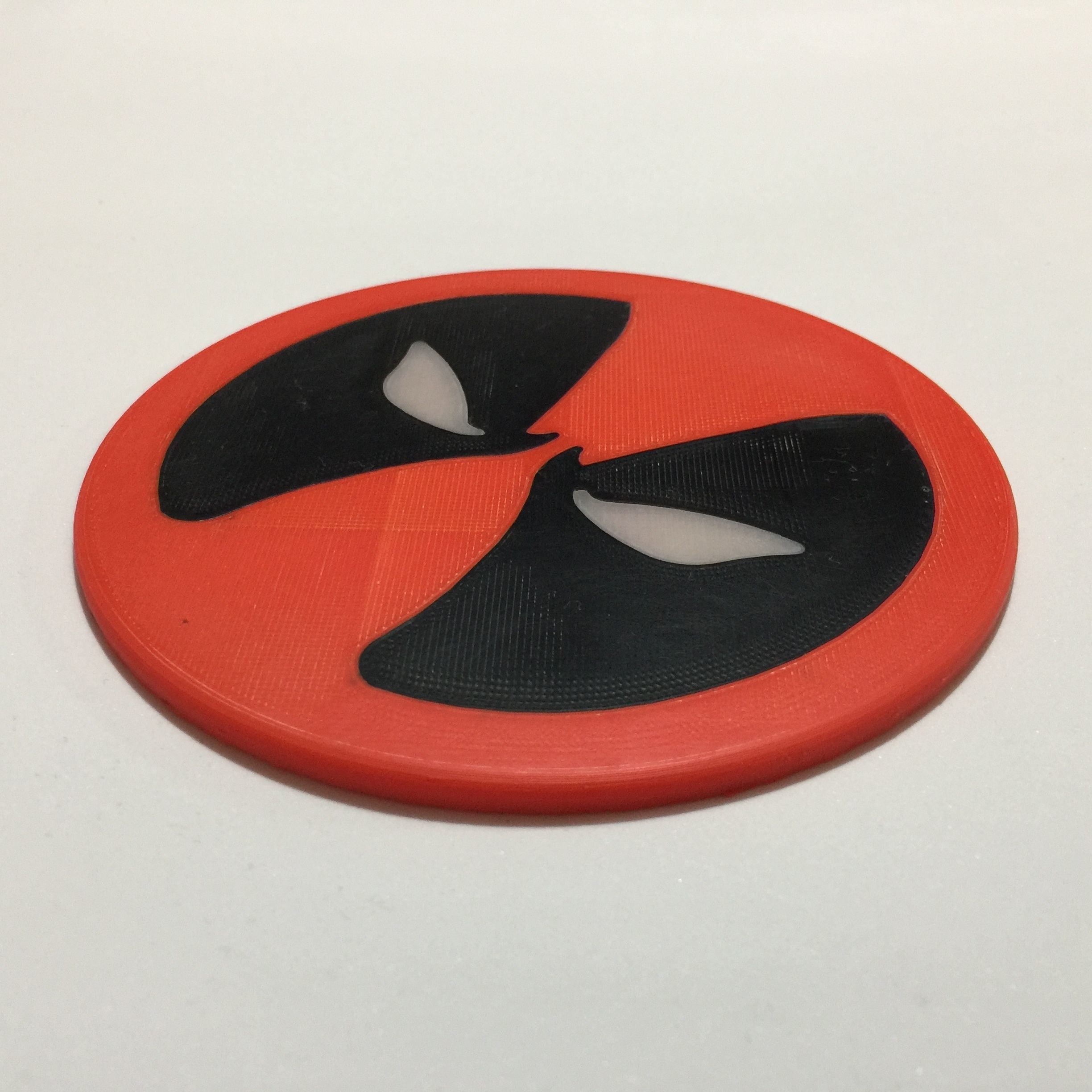 Deadpool Emblem Coaster 3D model 3D printable | CGTrader