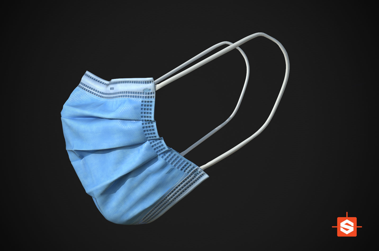 Medical disposable mask meltblown non-woven material 3D model | CGTrader