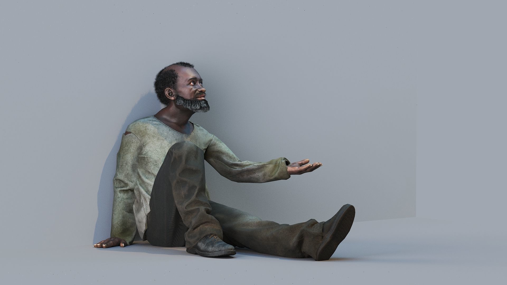 3D model Homeless person Steeve VR / AR / low-poly | CGTrader