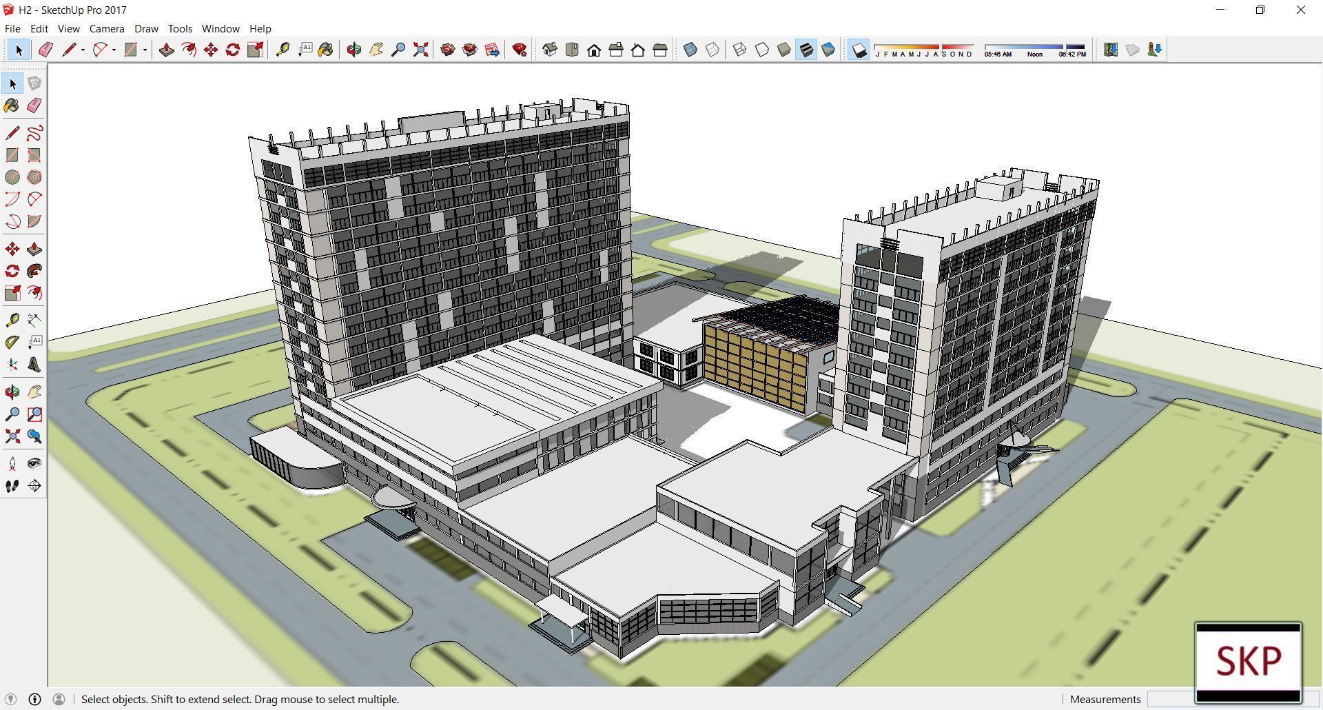 Sketchup Office building H2 3D model | CGTrader