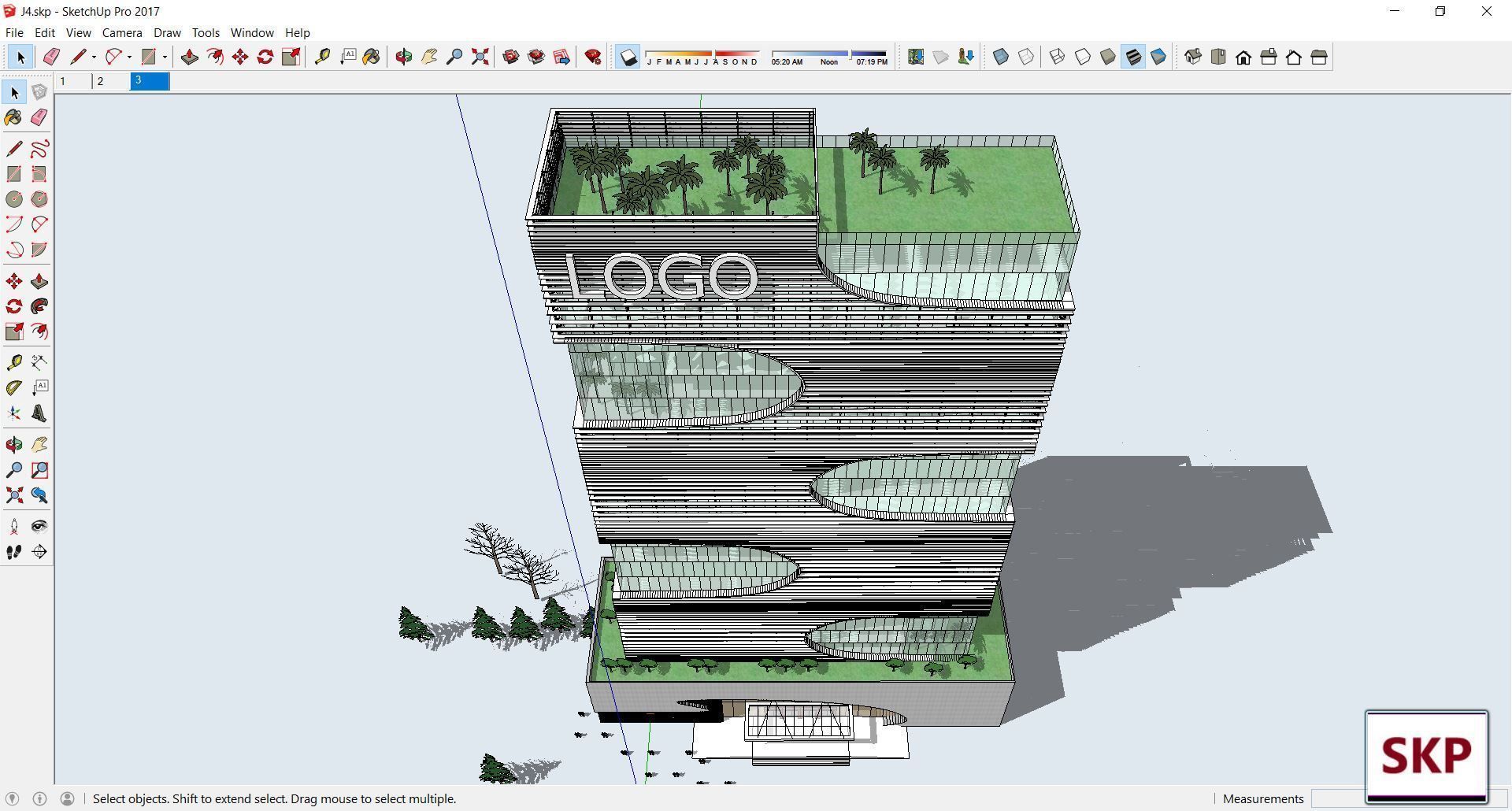 Sketchup Office building J4 3D model | CGTrader