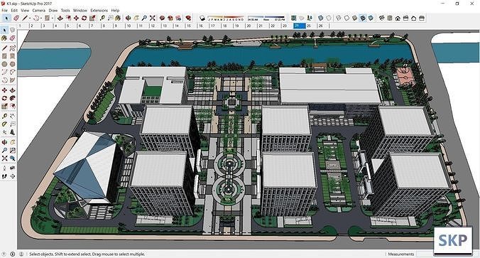 Sketchup Office building K1 3D model | CGTrader