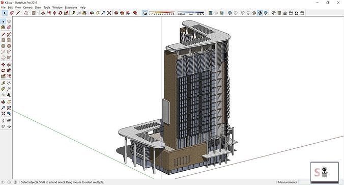 Sketchup Office building K3 3D model | CGTrader