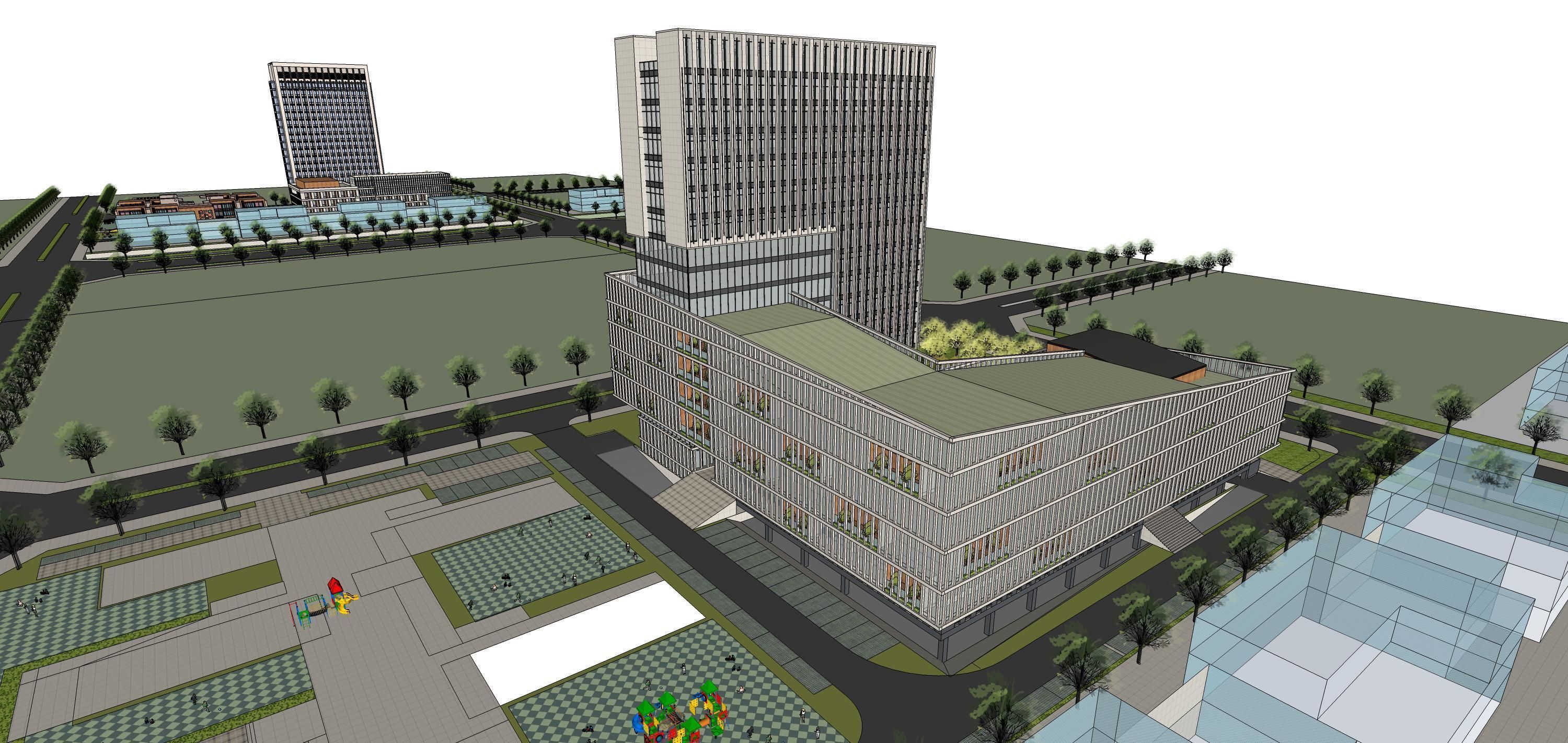 Sketchup Office building Q1 3D model | CGTrader