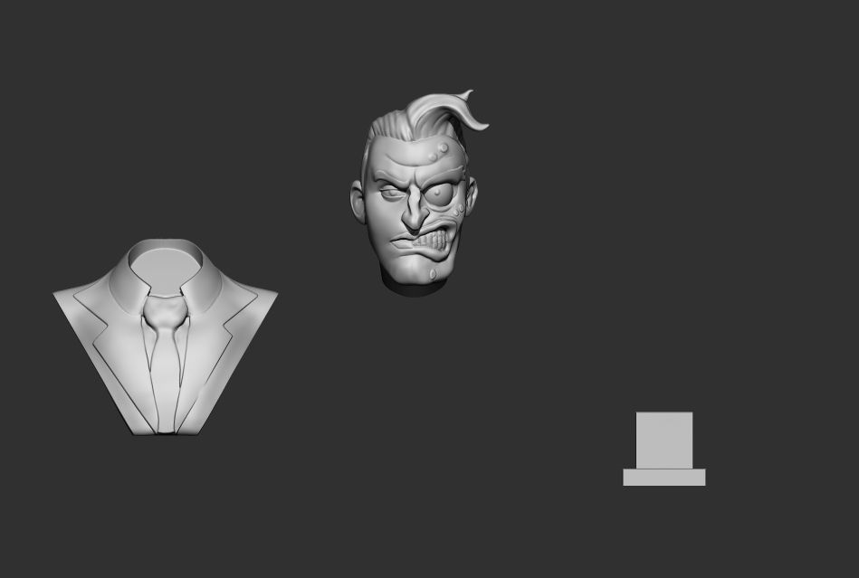 two faces batman animated series 3D model 3D printable | CGTrader