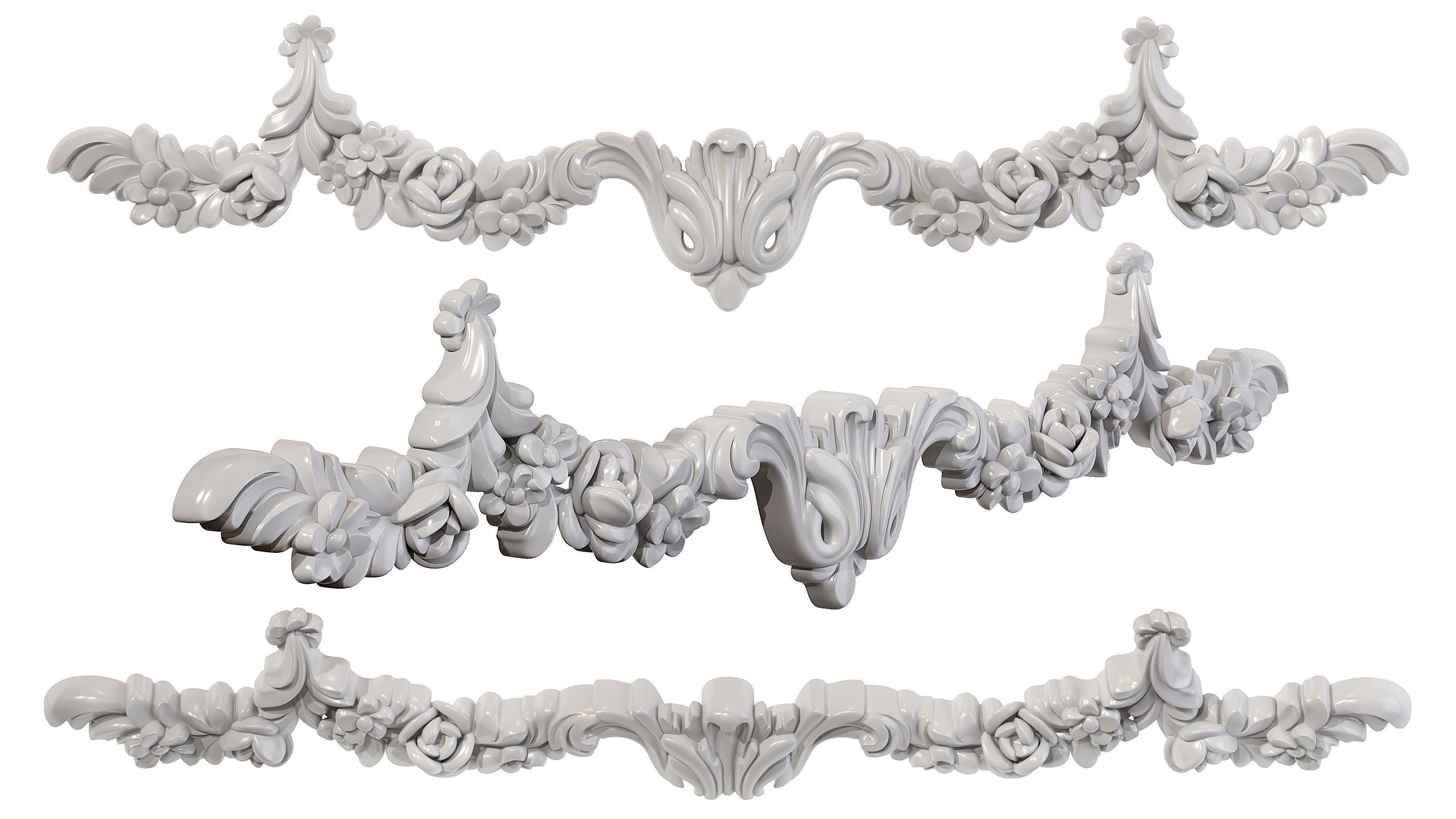 Classic carved 122 3D model | CGTrader