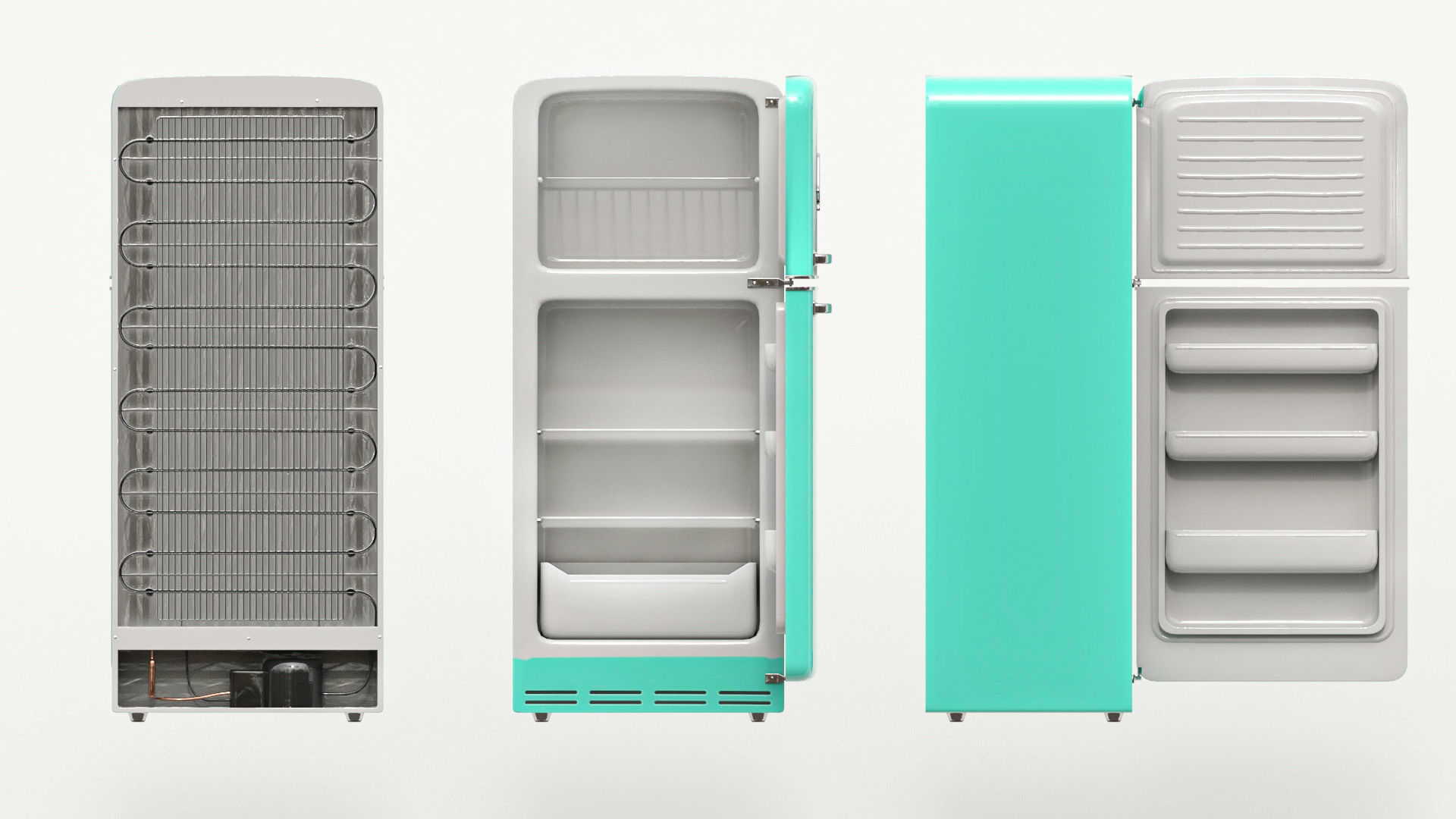 3D model Low poly Retro fridge VR / AR / low-poly | CGTrader