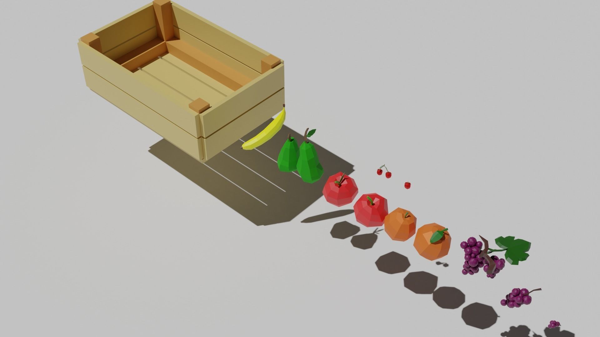 3D model Stylized Low Poly Fruits Pack VR / AR / low-poly | CGTrader