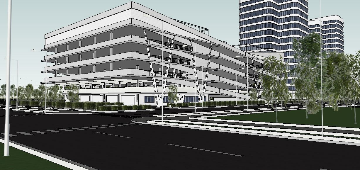 Sketchup Parking building PP1 3D model | CGTrader
