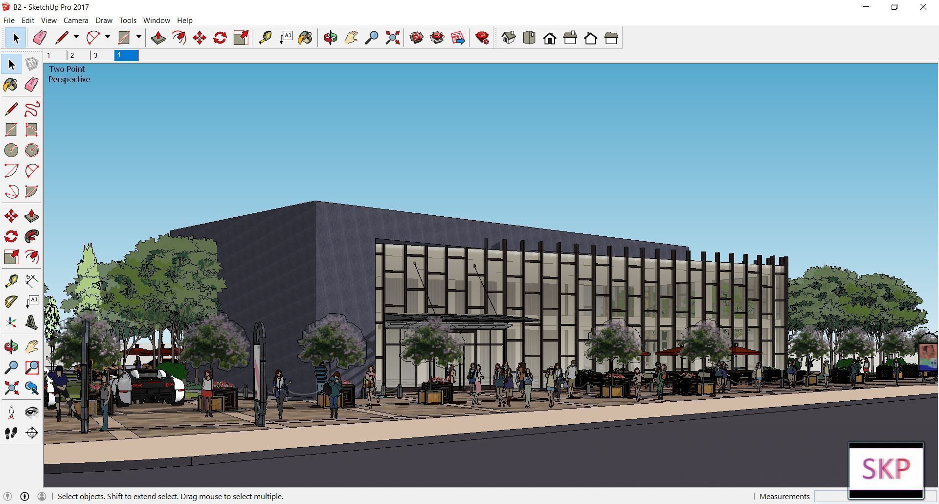 Sketchup Resturant building B2 3D model | CGTrader