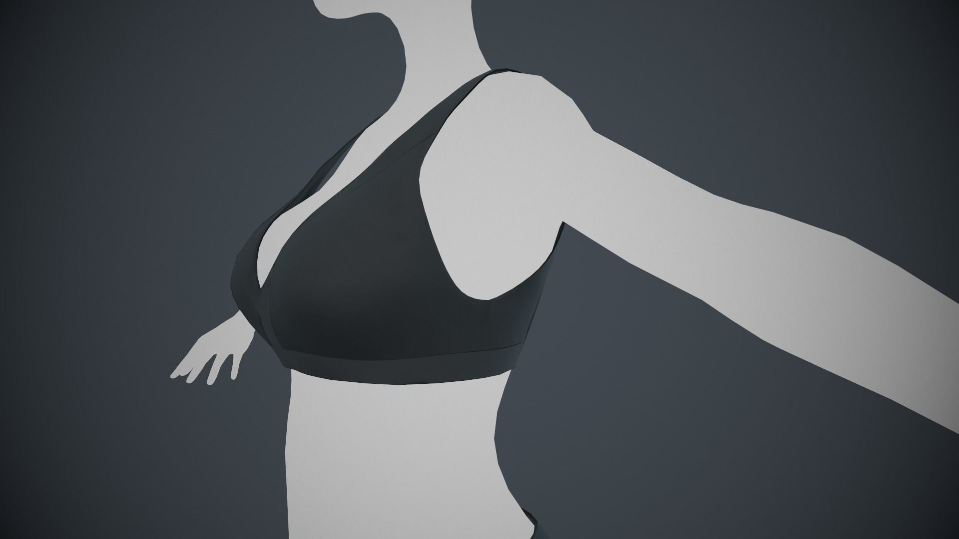 3D model Female Black Bra and Underwear VR / AR / low-poly | CGTrader
