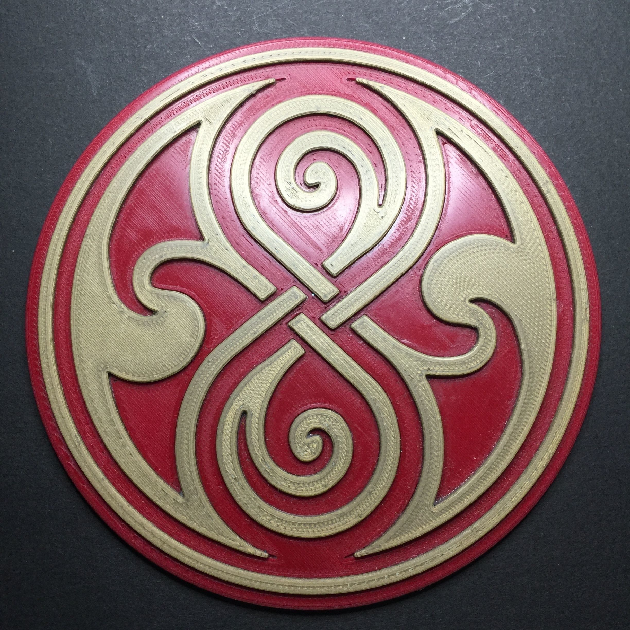 Doctor Who Seal of Rassilon Emblem Coaster 3D model 3D printable | CGTrader