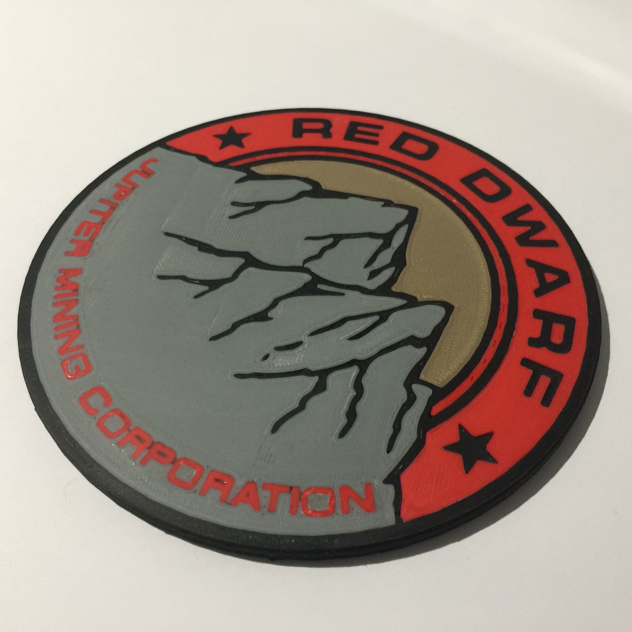 JMC Red Dwarf Uniform Patch Coaster 3D model 3D printable | CGTrader